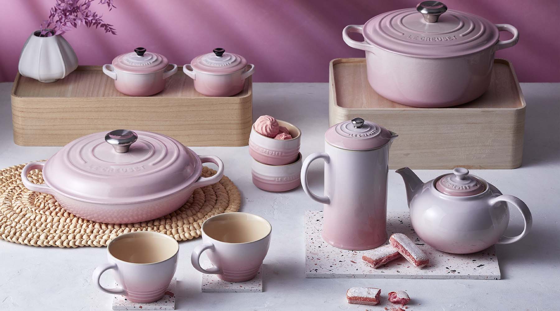 Le Creuset | Shell Pink Collection – Potters Cookshop