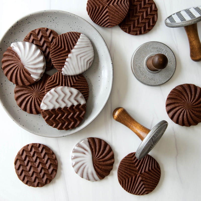 Buy Nordic Ware Set of 3 Cookie Stamps Geo Potters Cookshop