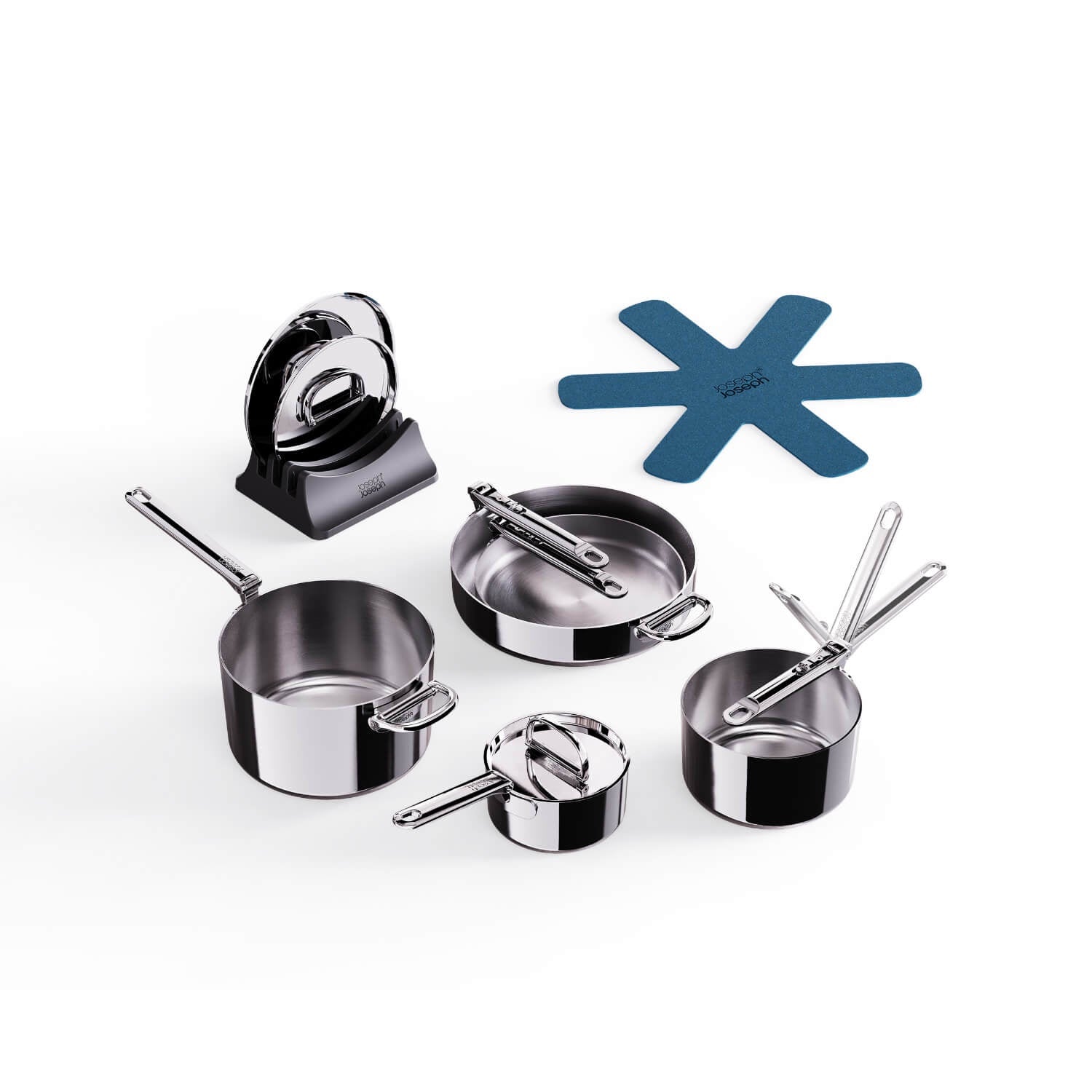 Buy Joseph Joseph | Space 5-Piece S/Steel Folding Handle Cookware Set ...