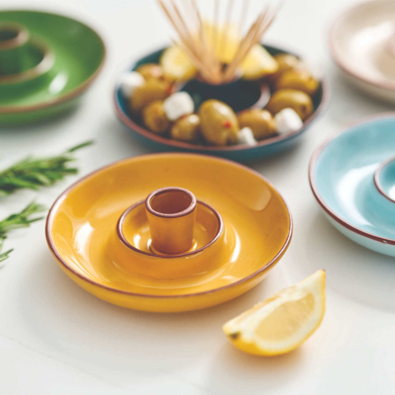 Buy Dexam | Sintra Glazed Terracotta Olive Dish - Ochre – Potters Cookshop