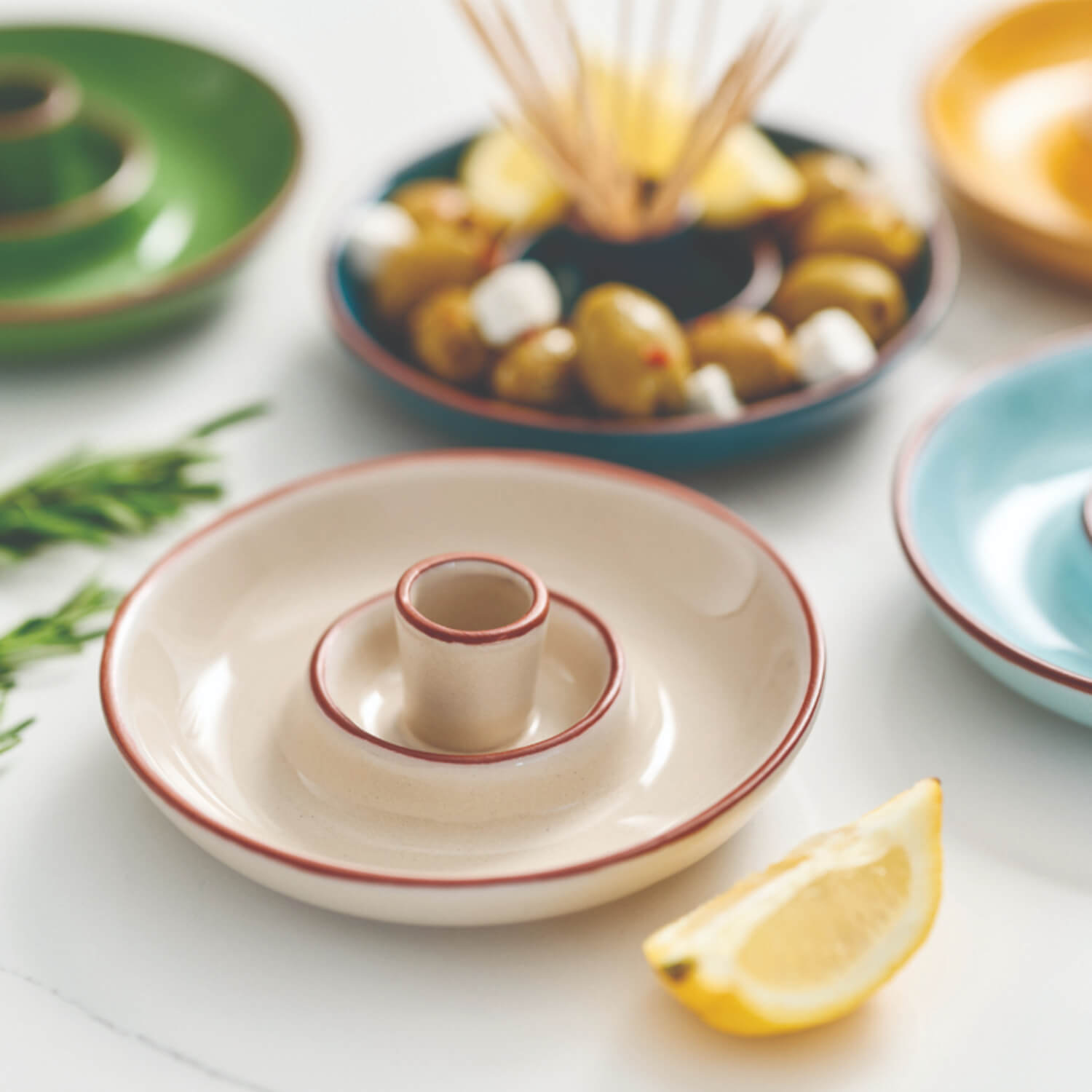 Buy Dexam | Sintra Glazed Terracotta Olive Dish - Stone – Potters Cookshop