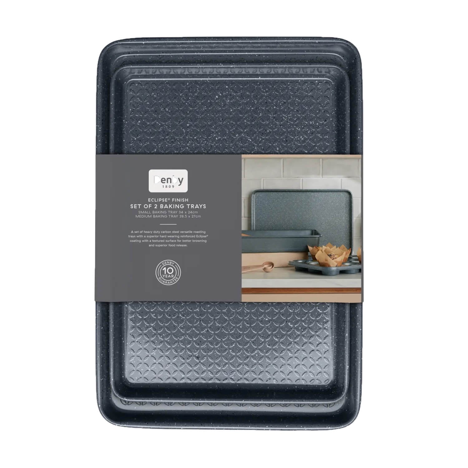 Buy Denby | Eclipse Finish Baking Sheets - Set of 2 – Potters Cookshop