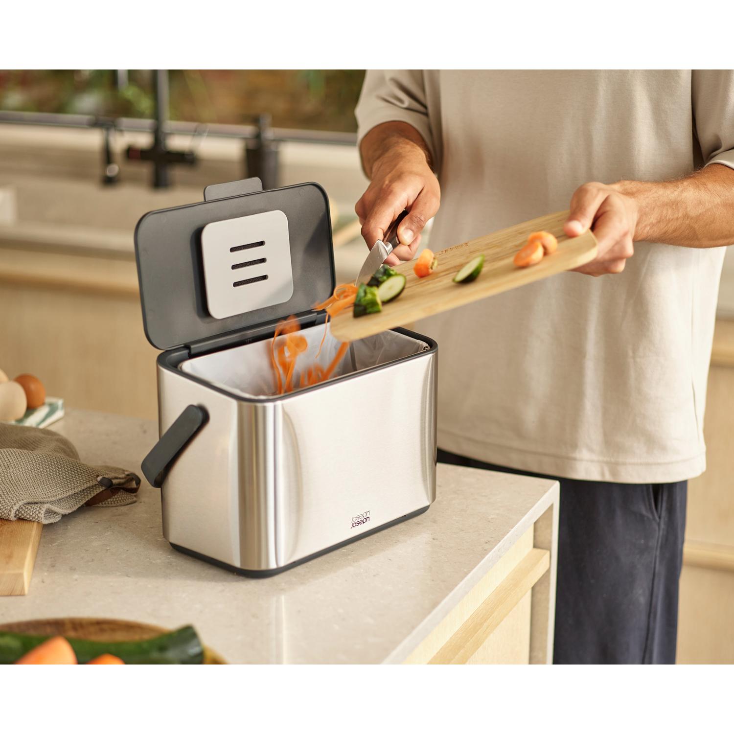 Buy Joseph Joseph | Collect 4-Litre Food Waste Caddy - Stainless Steel ...