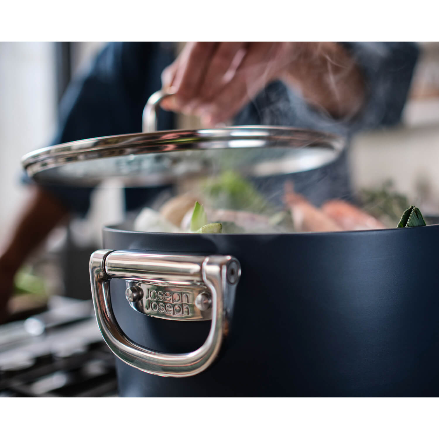 Buy Joseph Joseph | Space Folding Handle 3-Piece Cookware Set - Blue ...