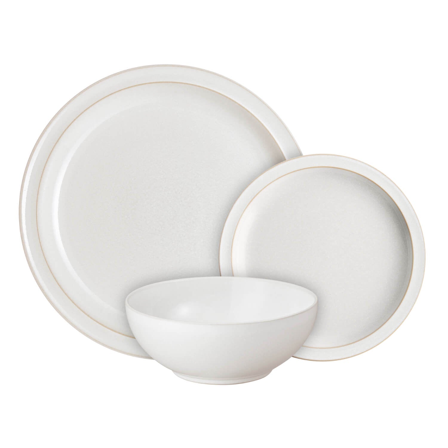 Buy Denby | Stoneware 12-Piece Dinnerware Set - Cotton White – Potters ...