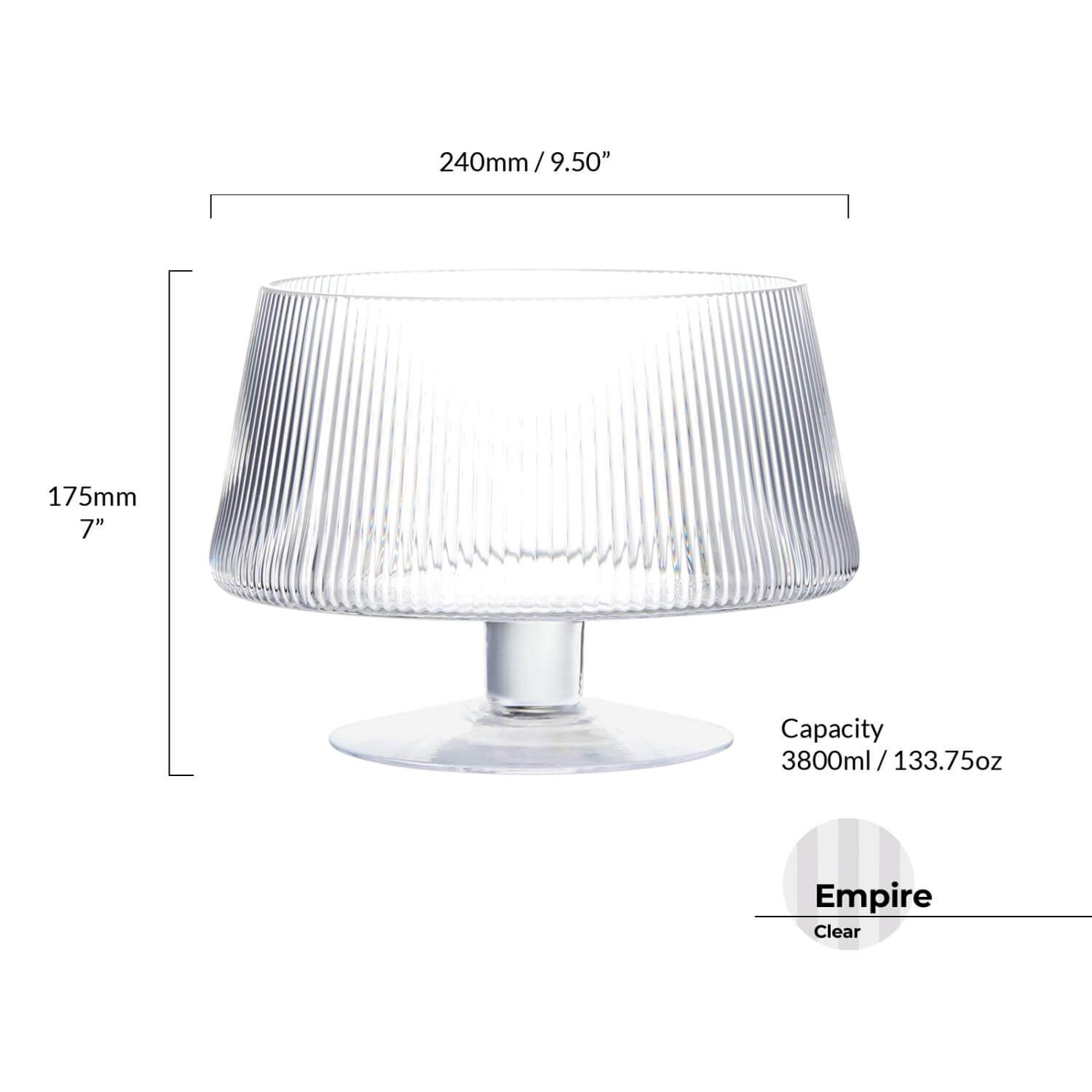 Buy Anton Studio Designs | 24cm Stemmed Glass Trifle Bowl - Empire ...