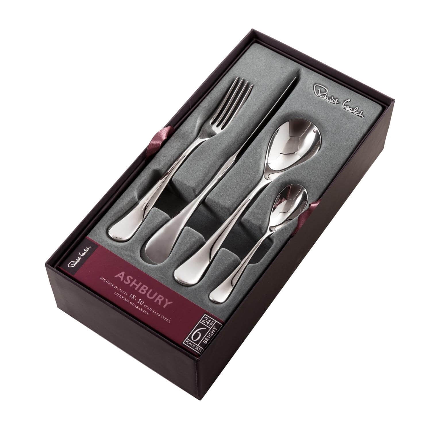 Buy Robert Welch | Ashbury Bright 24 Piece Cutlery Set – Potters Cookshop