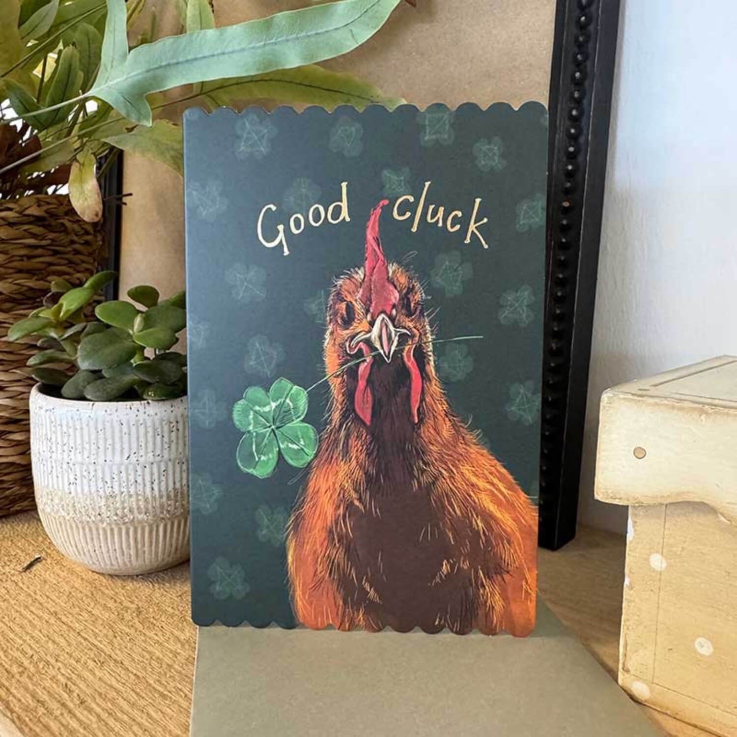 Buy Alex Clark | Doodles Card - Good Cluck - Clover – Potters Cookshop