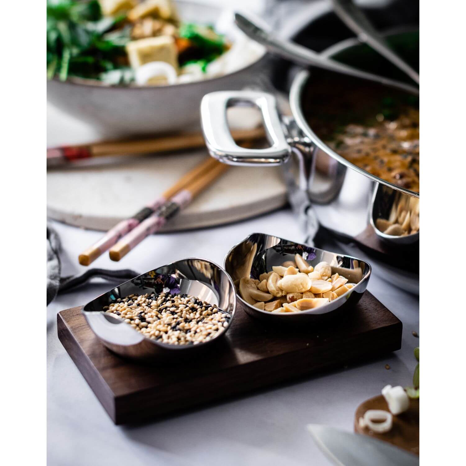 Buy Robert Welch | Drift Pinch Pot Set with Walnut Base – Potters Cookshop