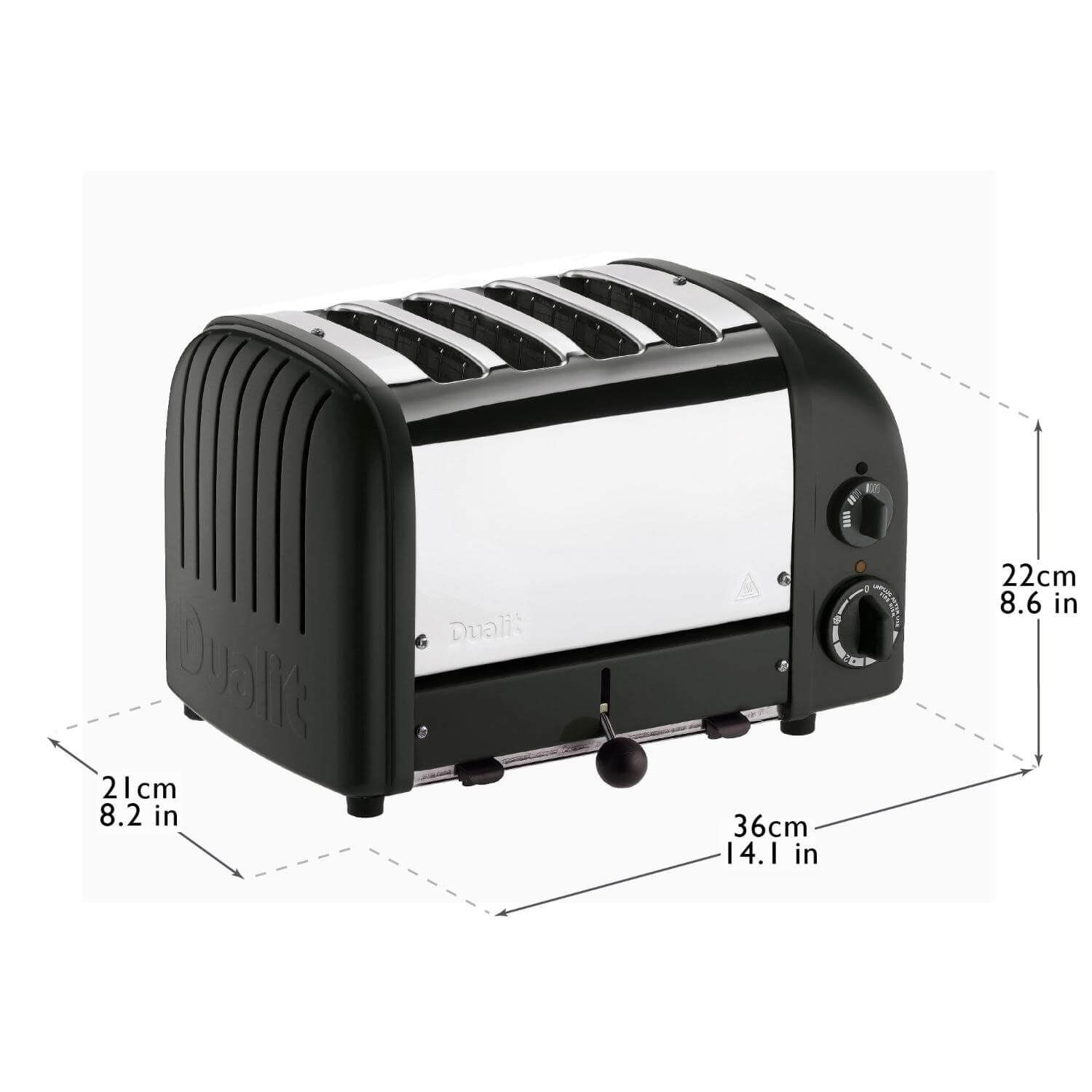Buy Dualit | Classic Vario AWS 40370 4 Slice Toaster - Matt Black ...
