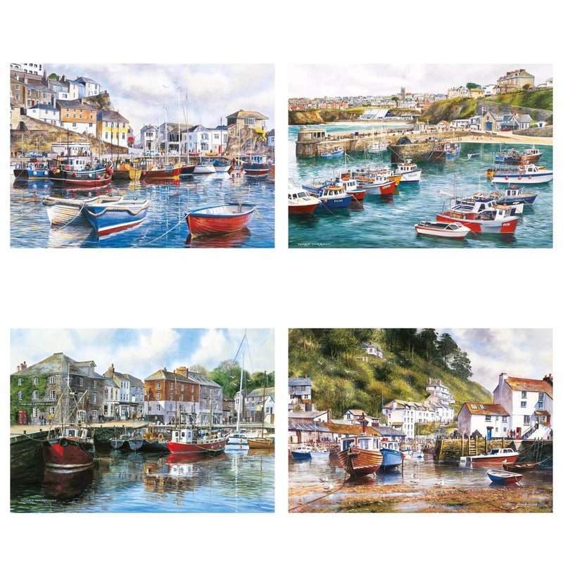 Buy Gibsons | Puzzle 4 x 500 Piece - Cornwall By The Sea – Potters Cookshop