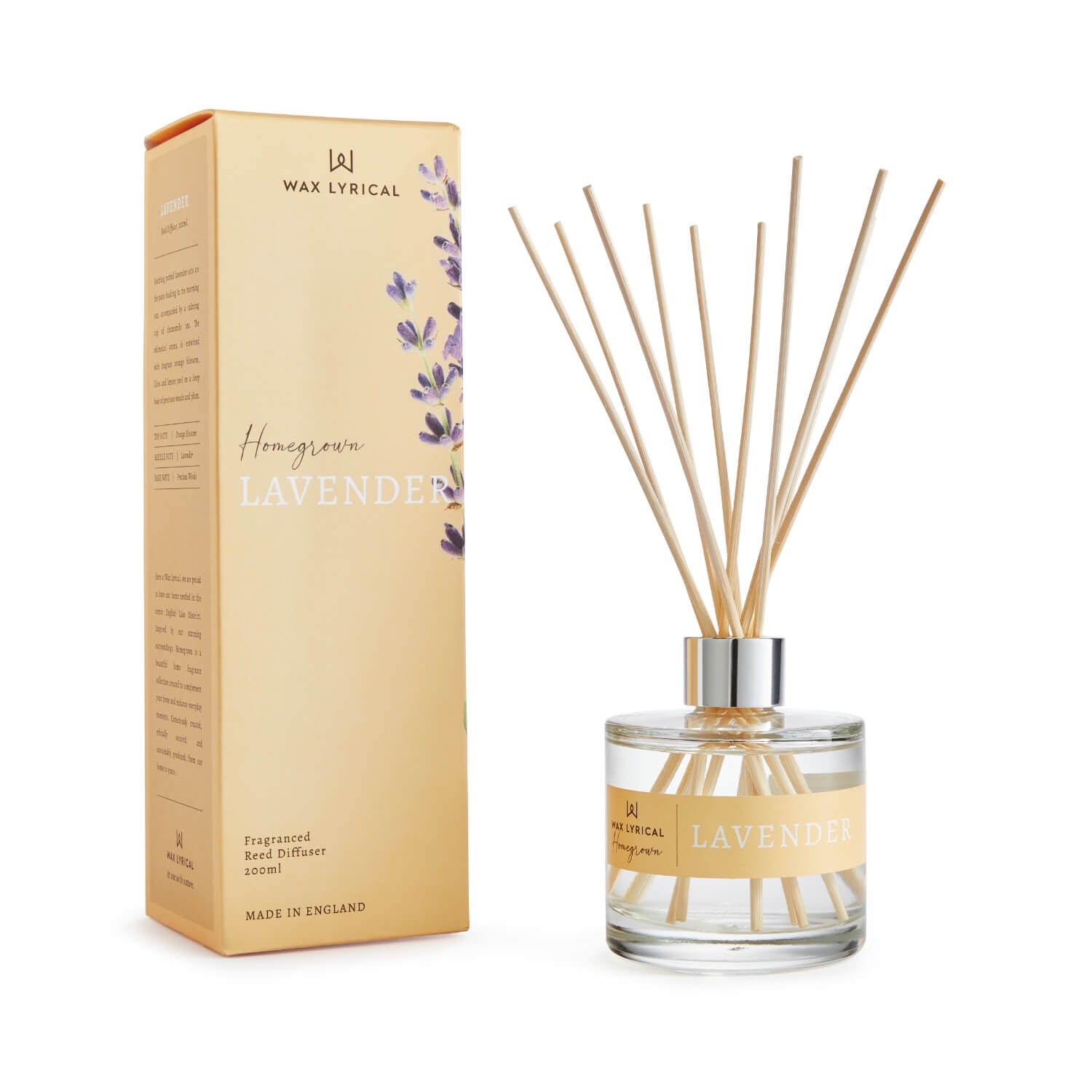 Buy Wax Lyrical | Homegrown 200ml Reed Diffuser - Lavender – Potters ...