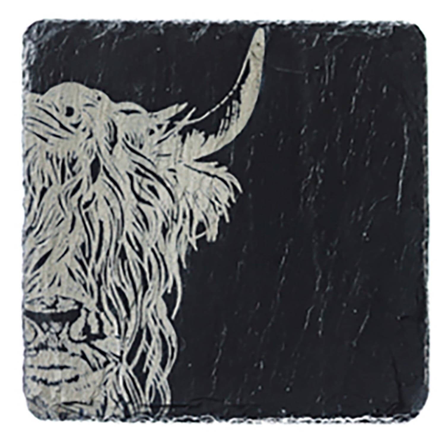 Buy Selbrae House | Slate Coaster - Highland Cow – Potters Cookshop