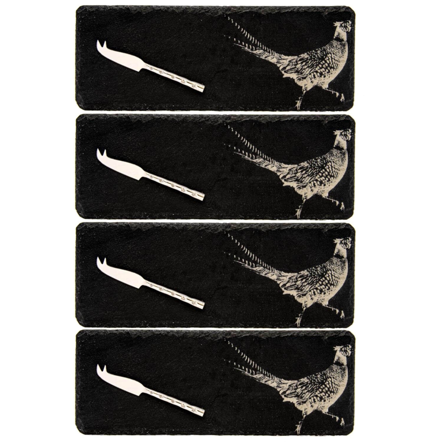Buy Selbrae House | 4 Mini Slate Cheese Board & Knife Set - Pheasant ...