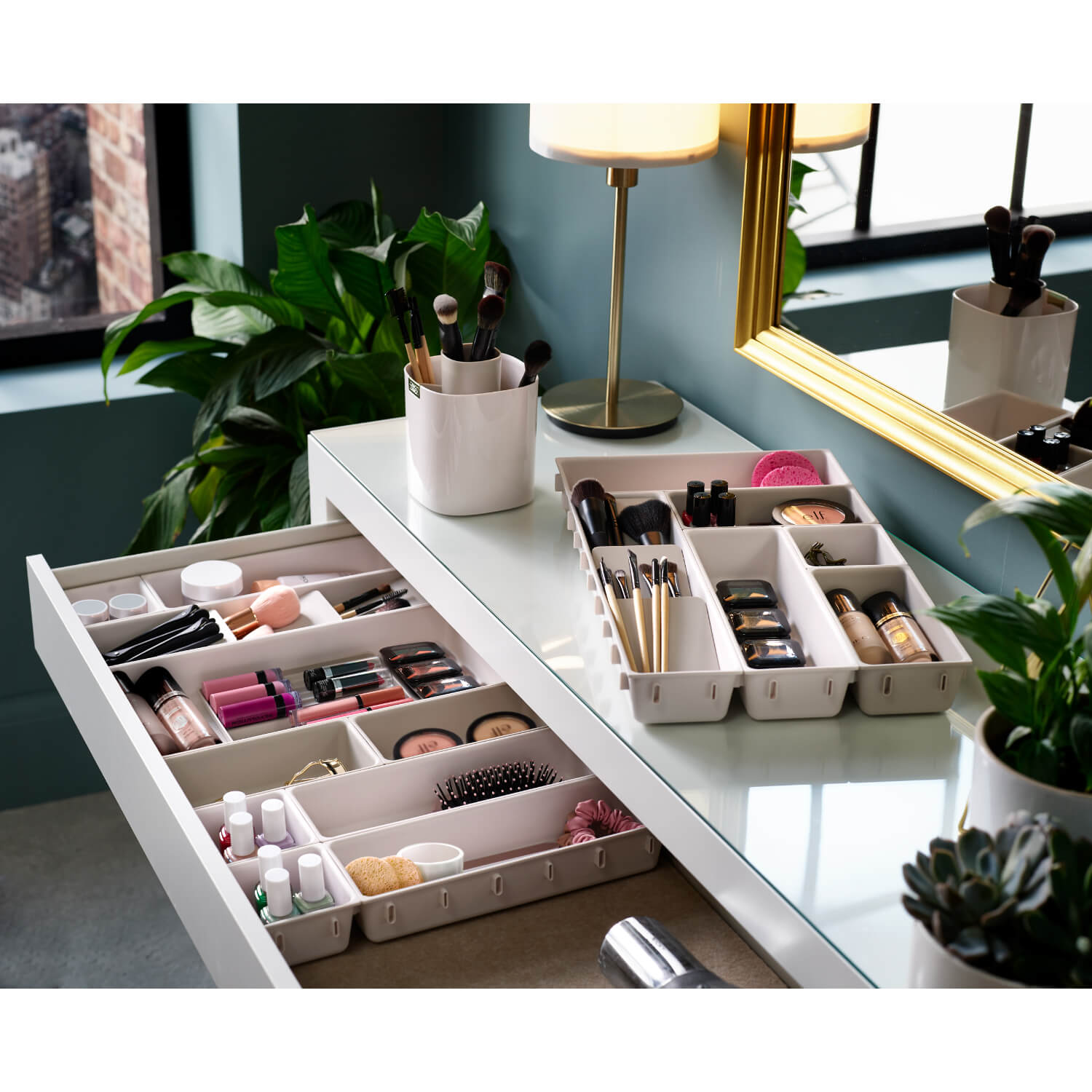 Buy Joseph Joseph | Viva 12-Piece Make-Up Drawer Organiser Set - Shell ...