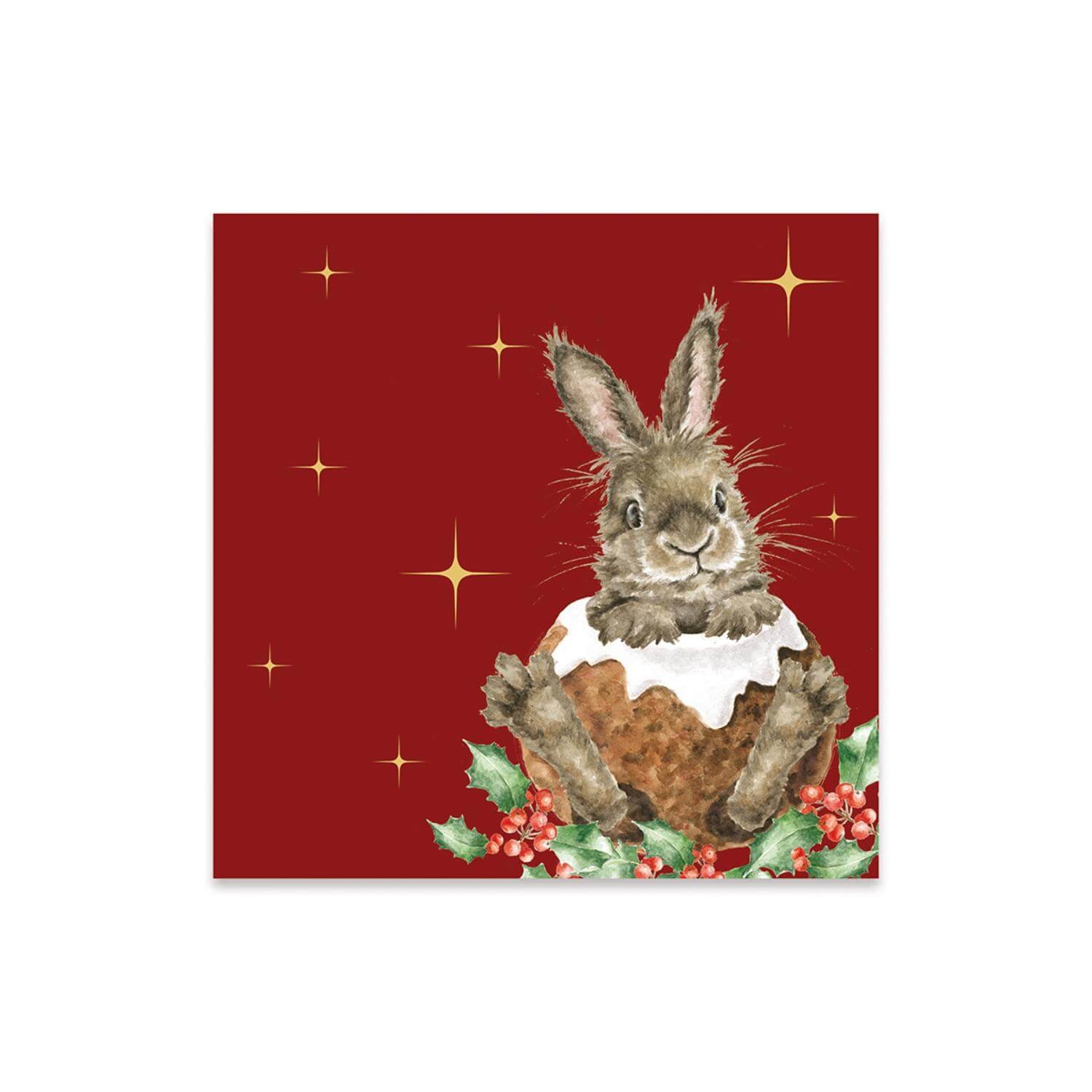 Buy Wrendale Designs | Cocktail Christmas Napkins - Rabbit – Potters ...