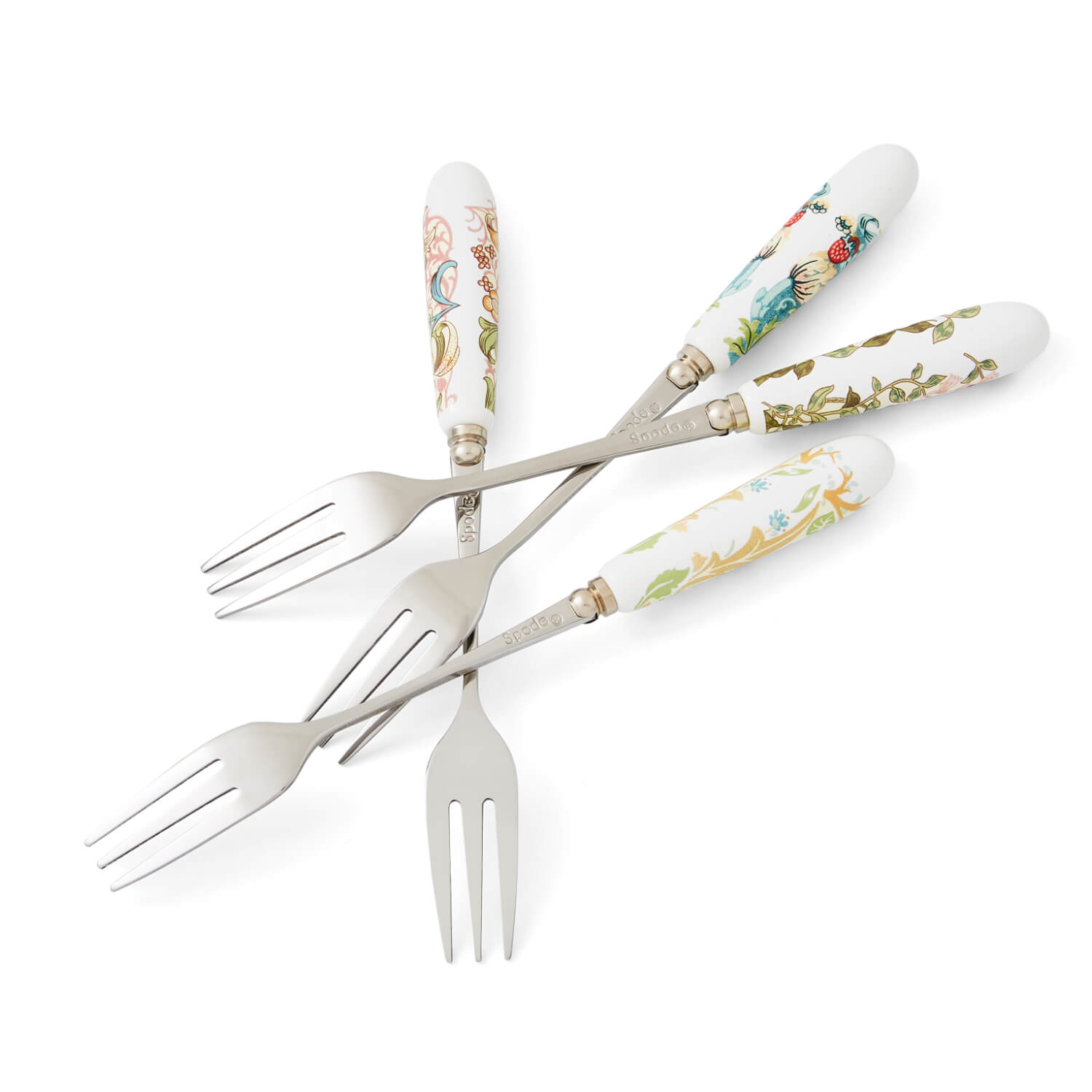 Buy Morris & Co | Set Of Four Pastry Forks With Porcelain Handle ...