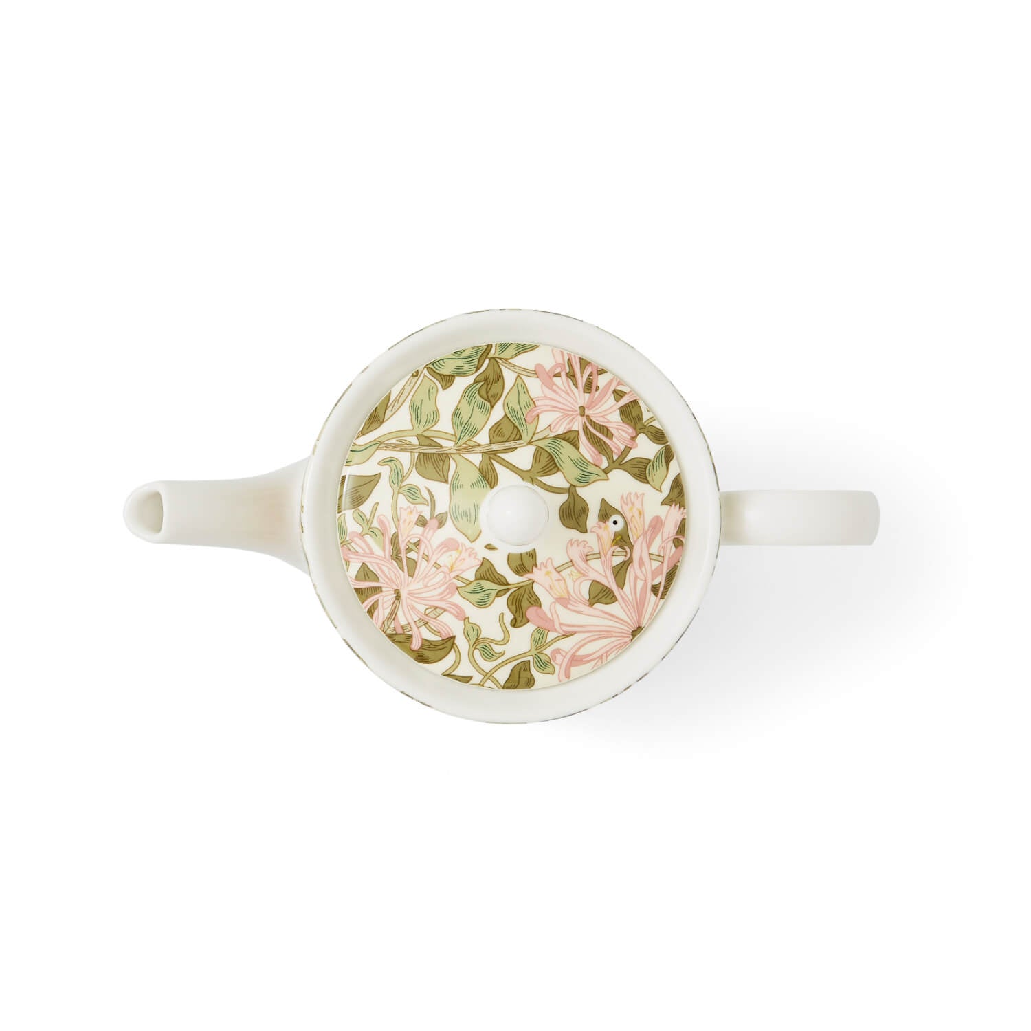 Buy Morris & Co | 4 Cup Porcelain Teapot - Honeysuckle – Potters Cookshop