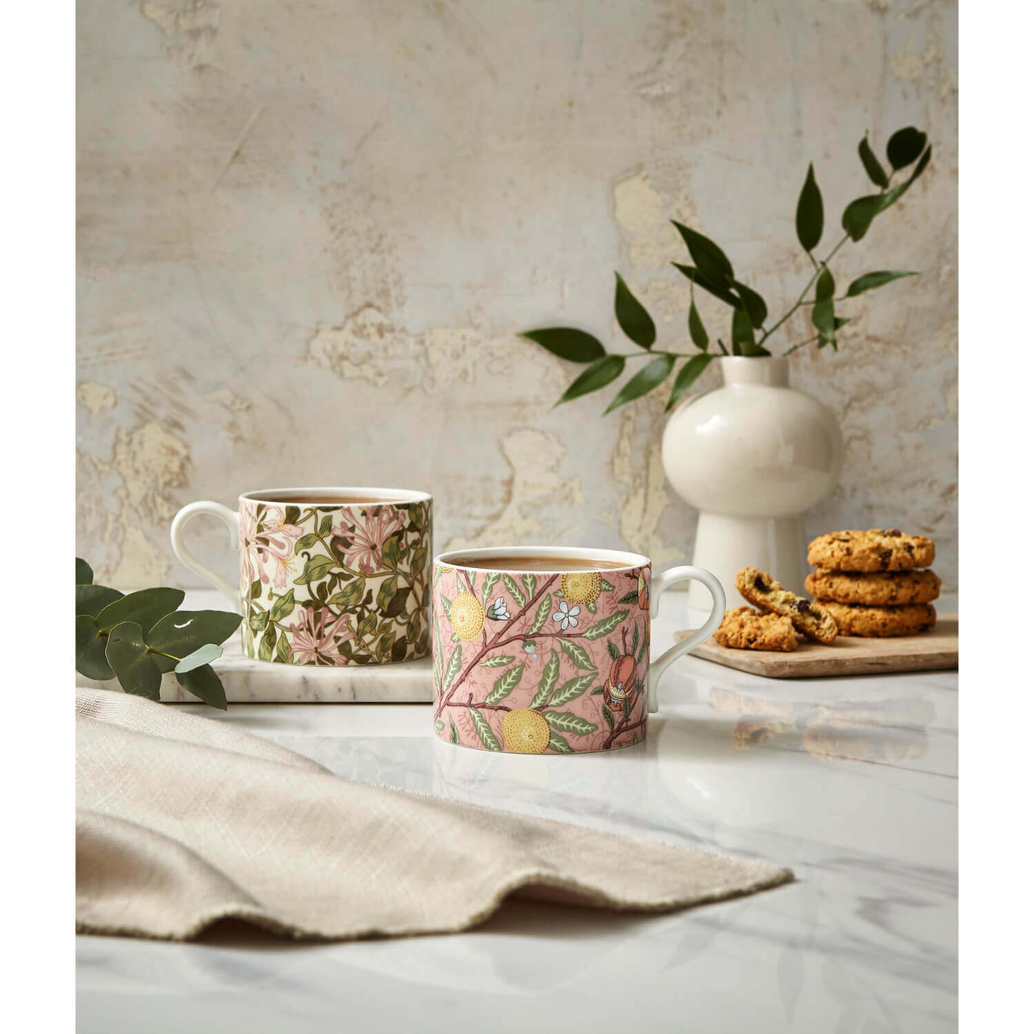 Buy Morris & Co | 2 piece 340ml Porcelain Mug Set - Fruit & Honeysuckle ...