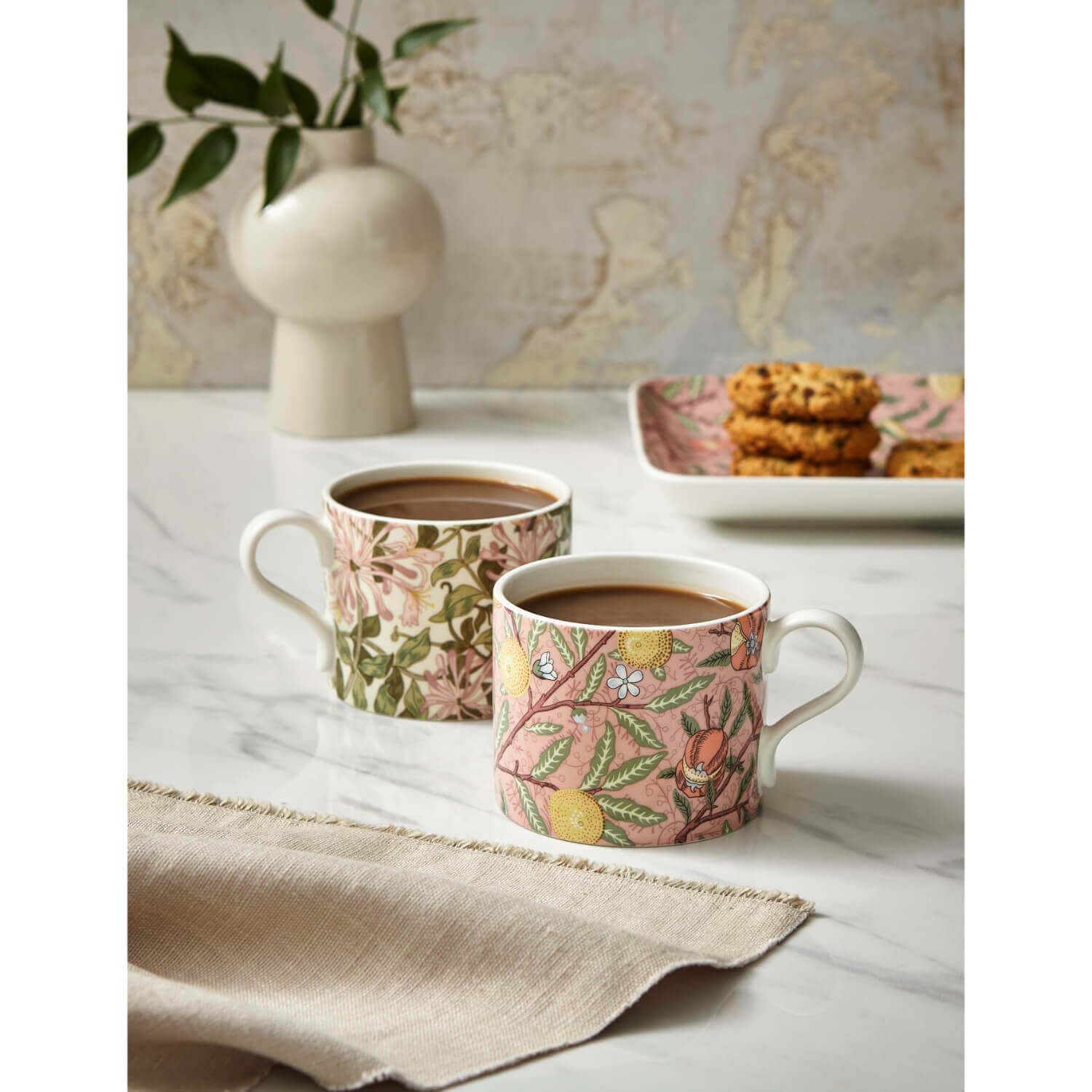 Buy Morris & Co | 2 piece 340ml Porcelain Mug Set - Fruit & Honeysuckle ...