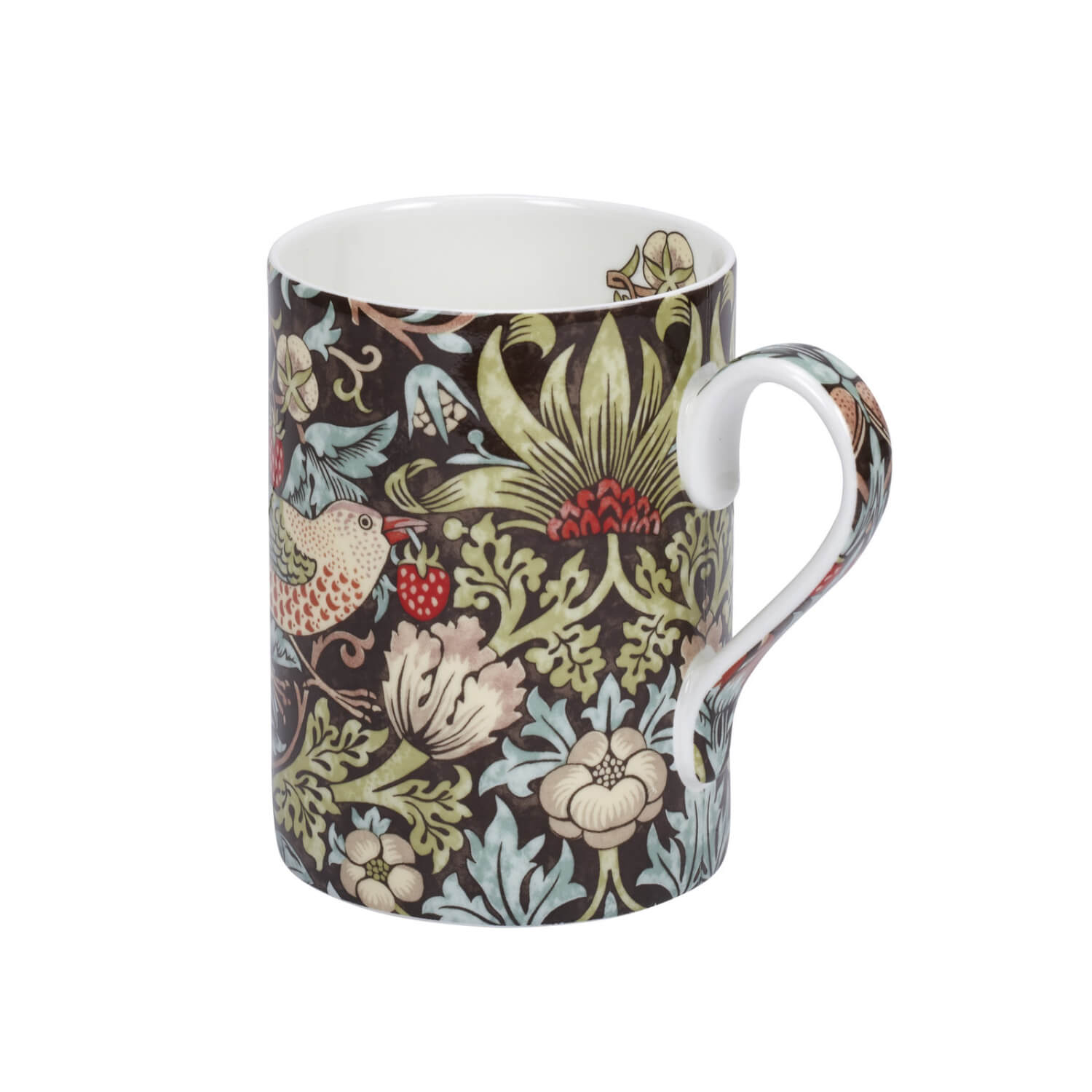 Buy Morris & Co | Strawberry Thief 340ml Porcelain Mug - Chocolate ...