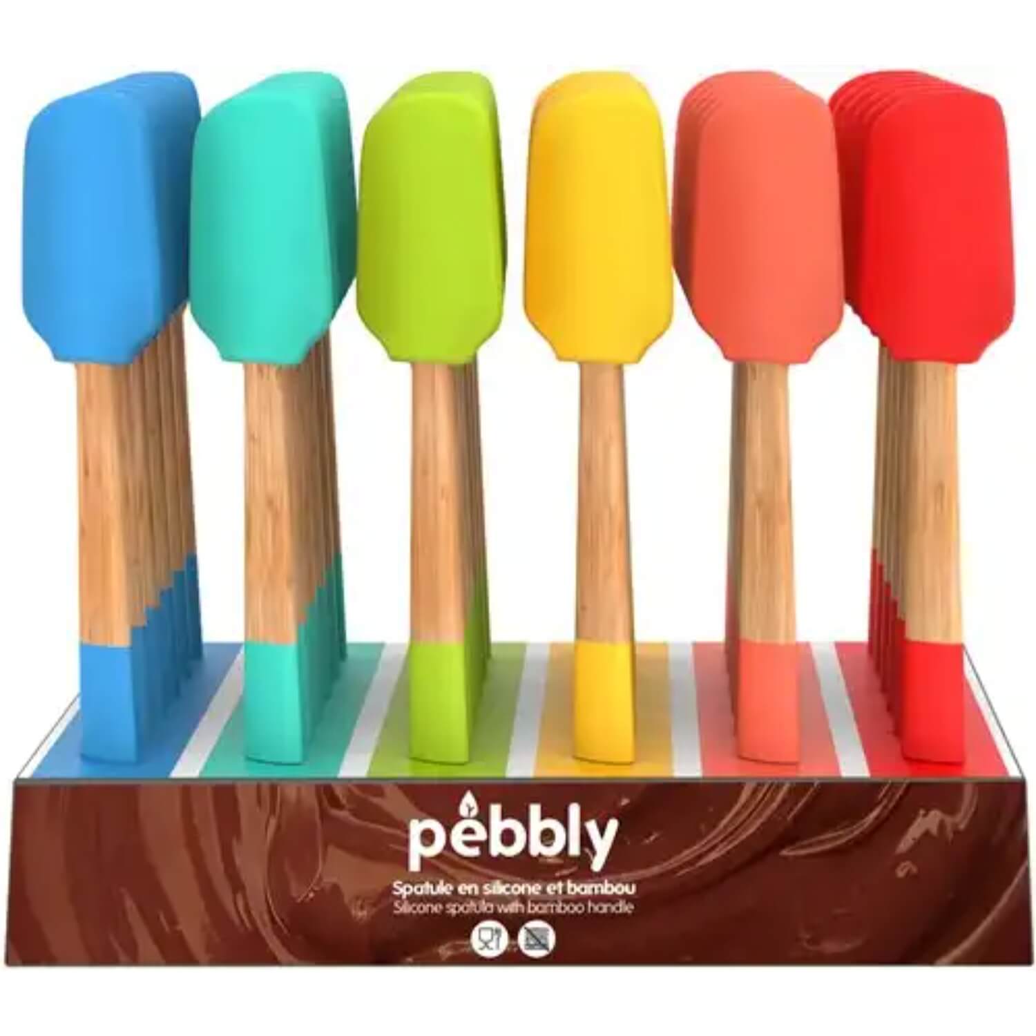Buy Pebbly | Bamboo & Silicone Flexible Spatula - Assorted – Potters ...