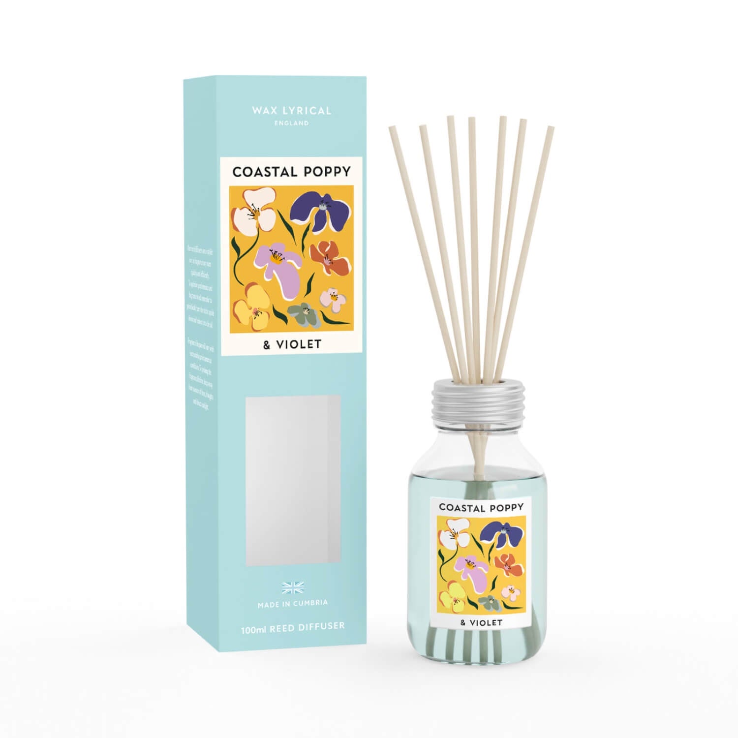 Buy Wax Lyrical | 100ml Reed Diffuser - Coastal Poppy & Violet ...