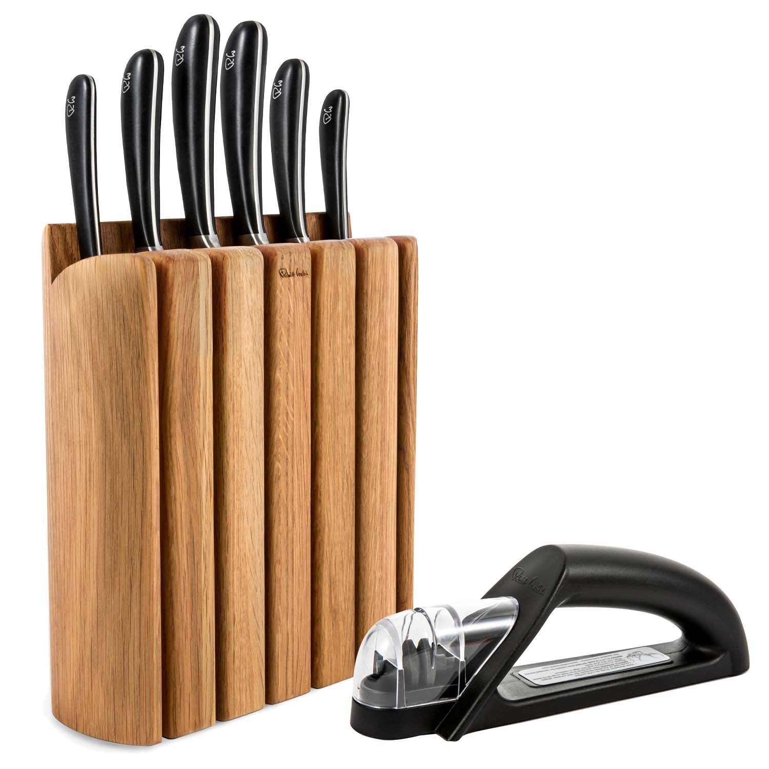 Buy Robert Welch | Signature Book 7-Piece Knife Block & Sharpener Set ...