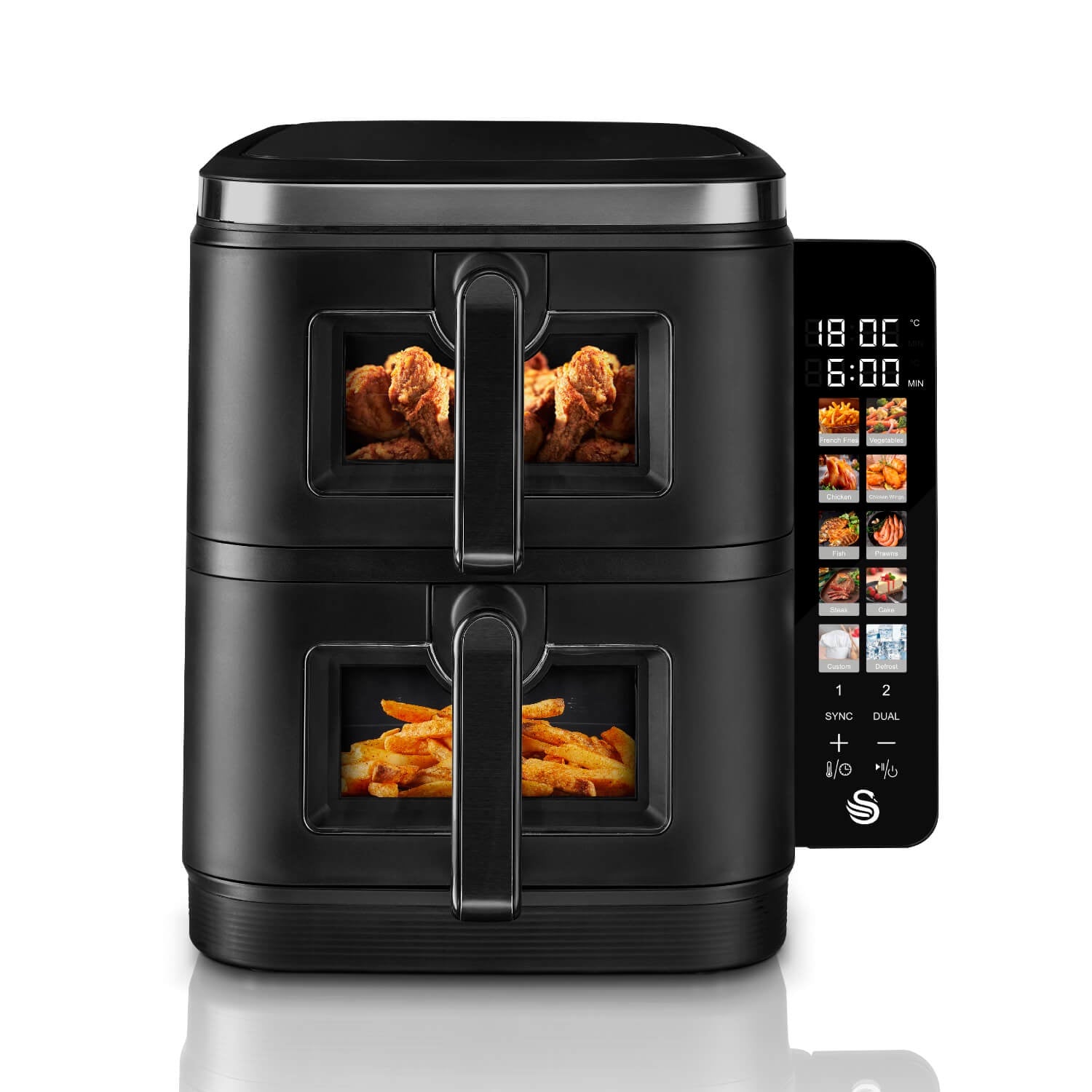 Buy Swan | SD10522 Cyclone Duo Layer 11-Litre Air Fryer - Black ...
