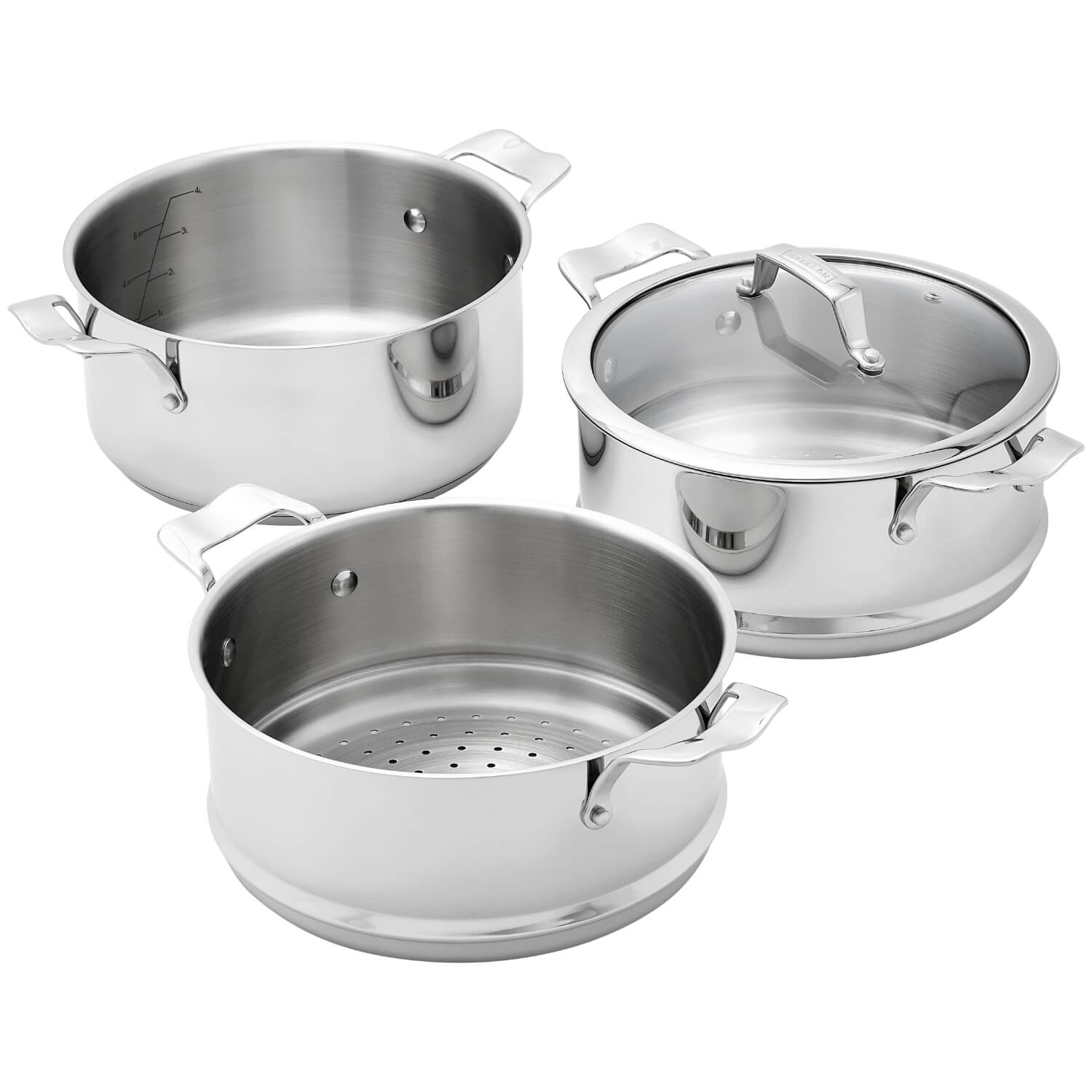 Buy Stellar | 24cm Stainless Steel 3-Tier Steamer – Potters Cookshop