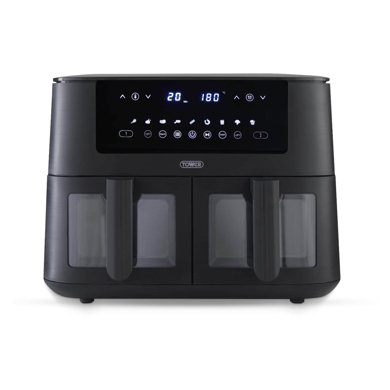 Buy Tower | T17151 Vortx 8L Vizion Dual Basket Digital Black Air Fryer ...