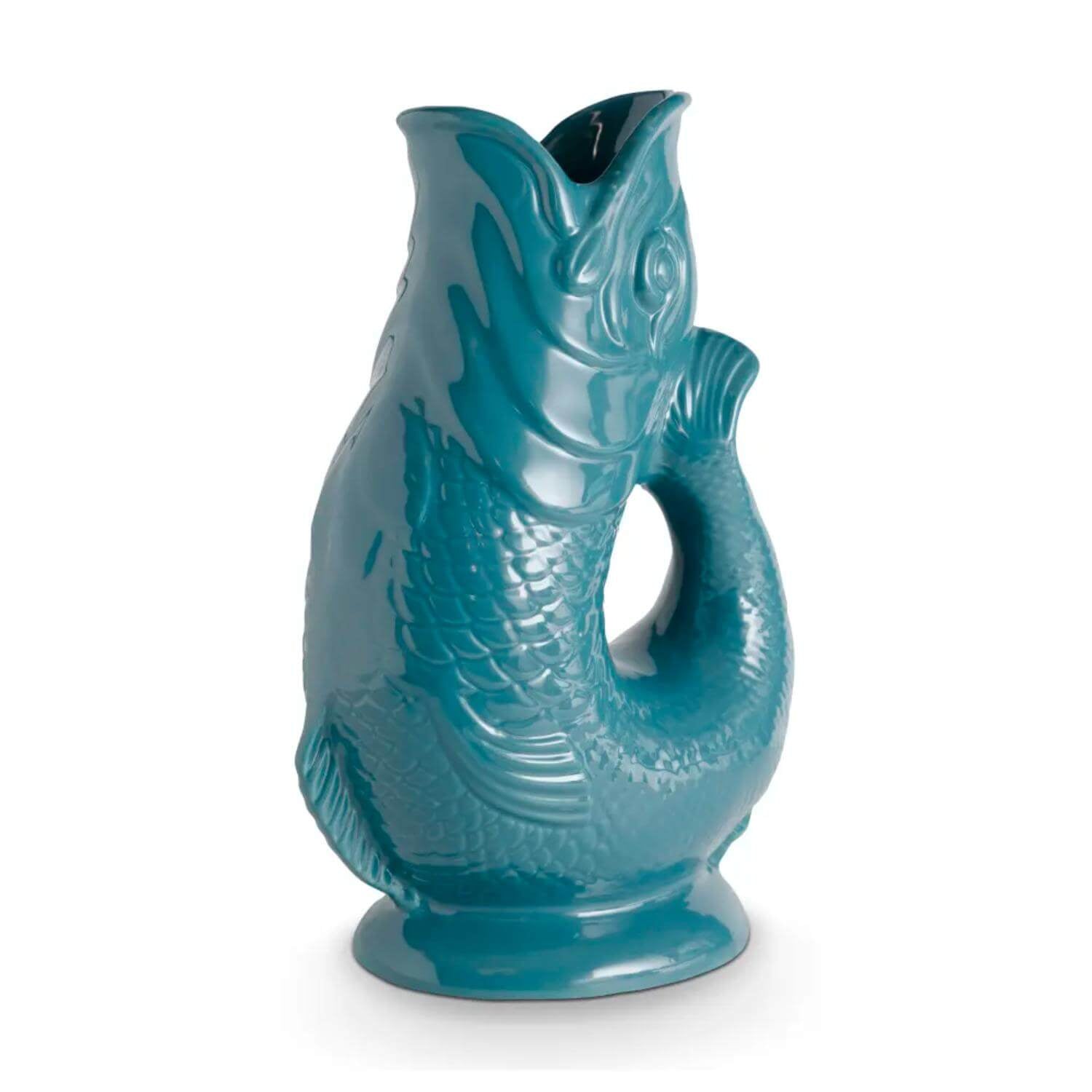 Buy Wade | Fish Earthenware 1.2 Litre Gluggle Jug - Agave – Potters ...