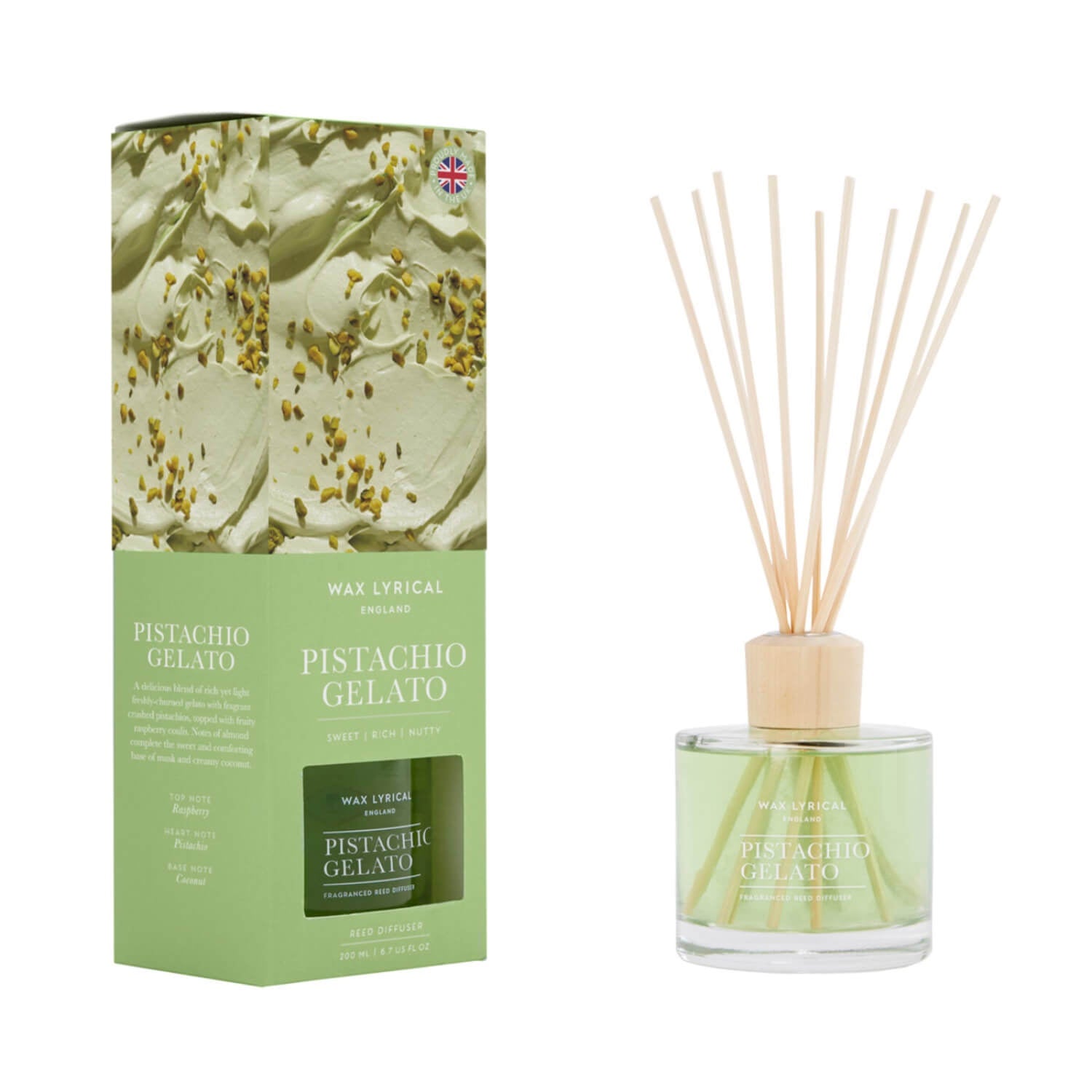Buy Wax Lyrical England | 200ml Reed Diffuser - Pistachio Gelato ...
