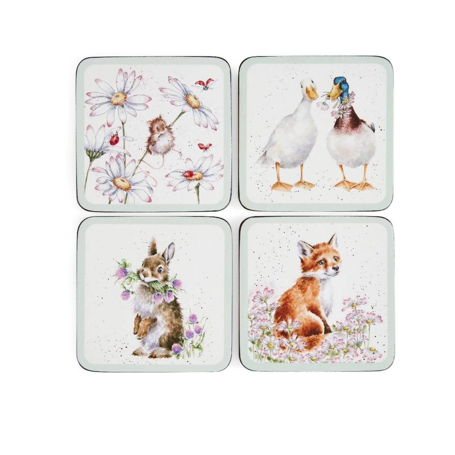 Buy Wrendale Designs | 4-Piece Coaster Set - Wildflowers – Potters Cookshop