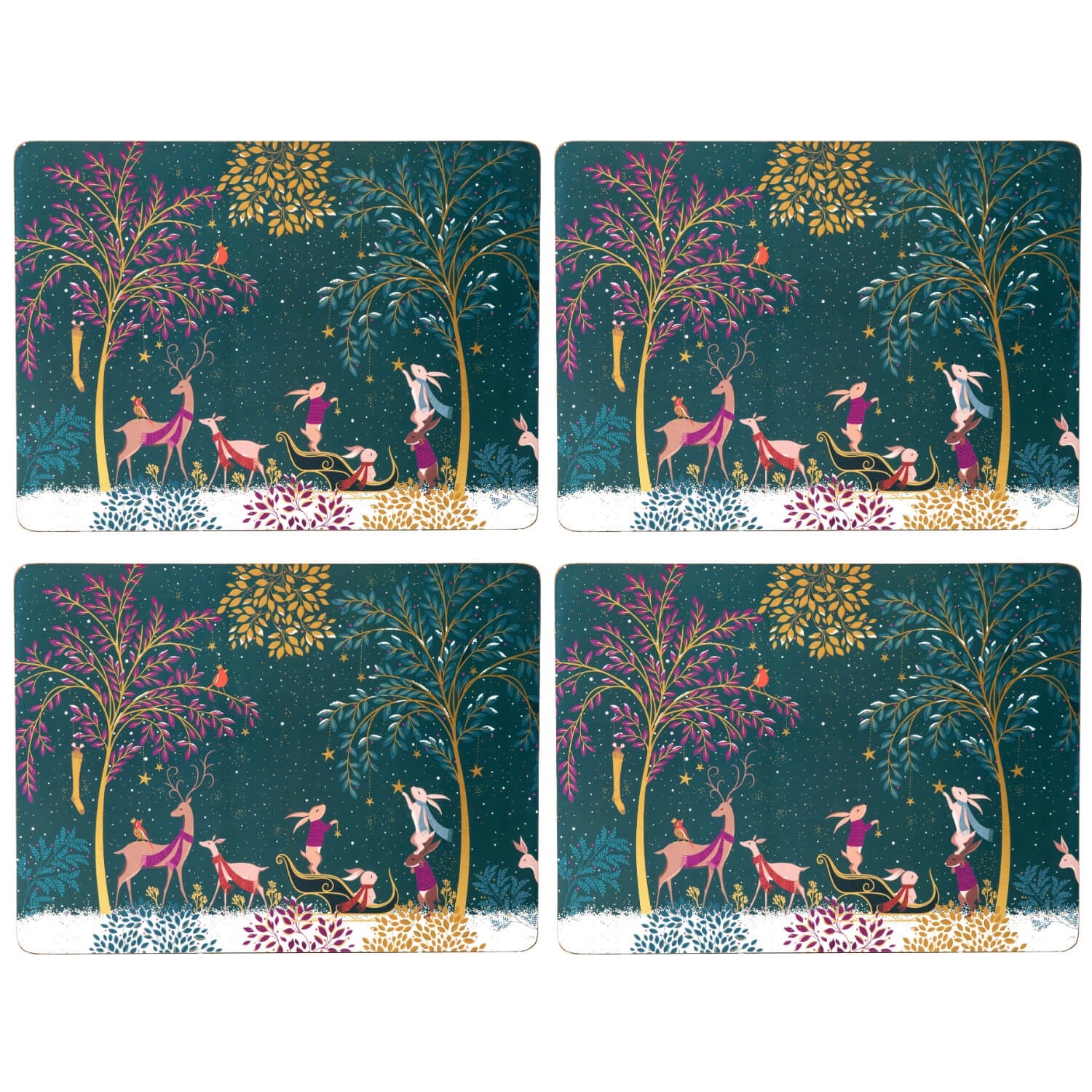 Buy Sara Miller London | Woodland Tales Large Placemats - Set Of 4 ...