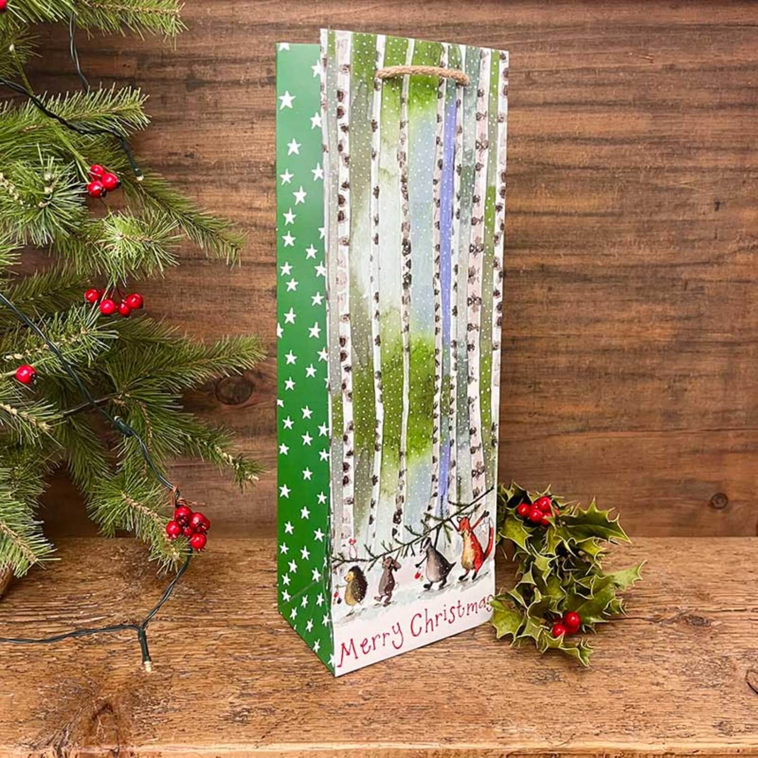 Buy Alex Clark | Christmas Bottle Gift Bag - Woodland Friends – Potters ...