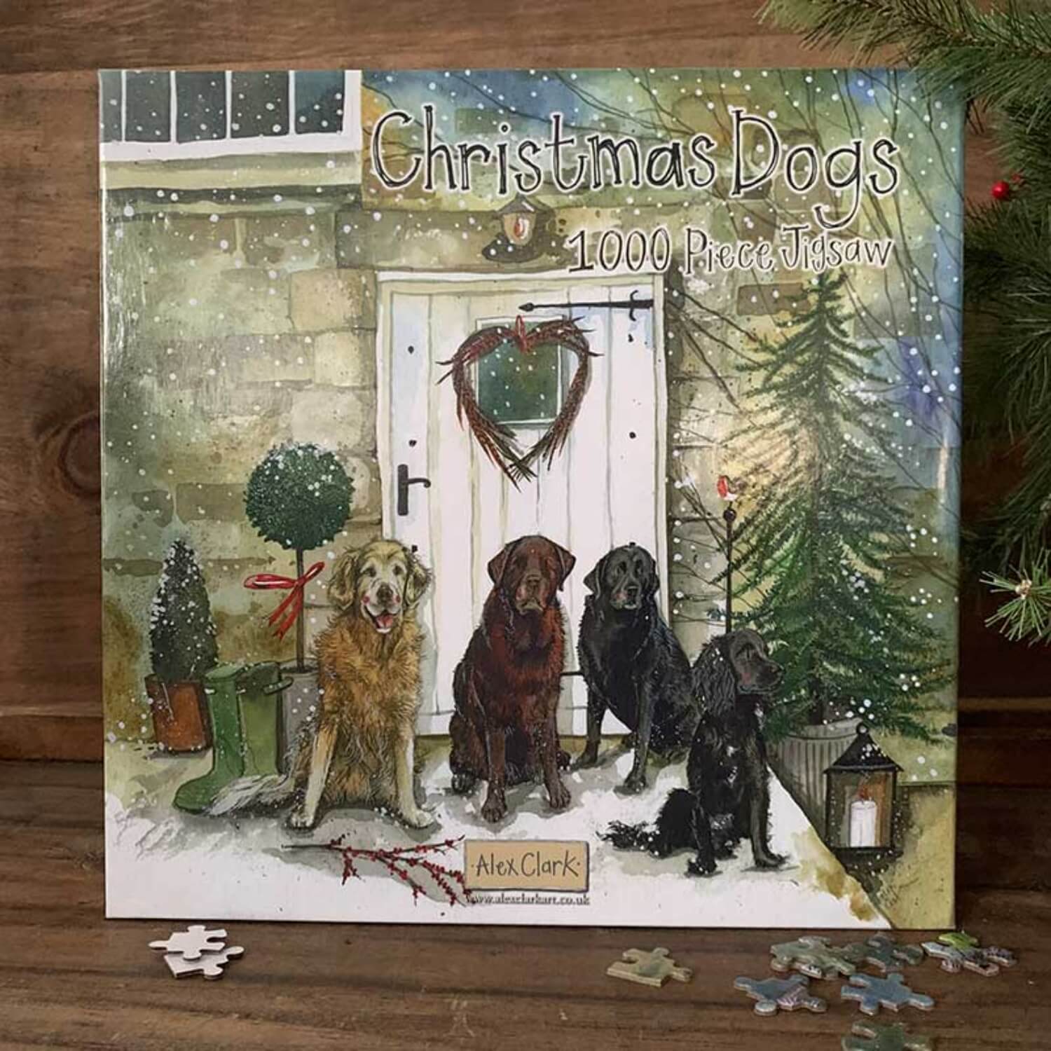 Buy Alex Clark | Christmas 1000 Piece Jigsaw Puzzle - Christmas Dogs ...