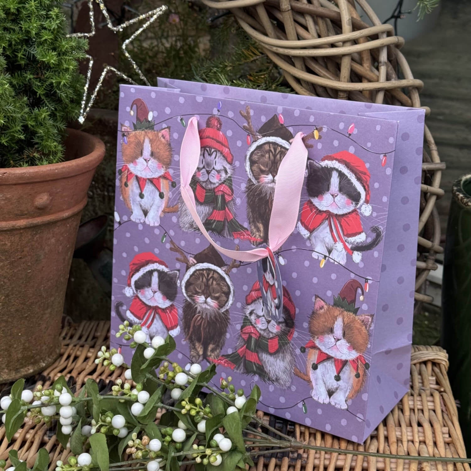 Buy Alex Clark | Christmas Medium Gift Bag - Cats – Potters Cookshop