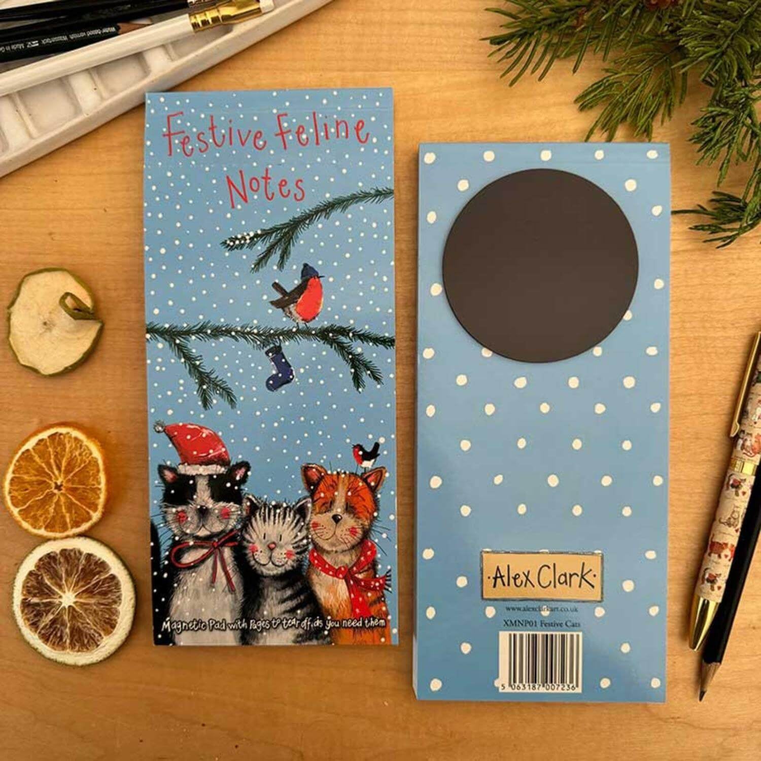 Buy Alex Clark | Christmas Magnetic To Do List - Festive Cats – Potters ...