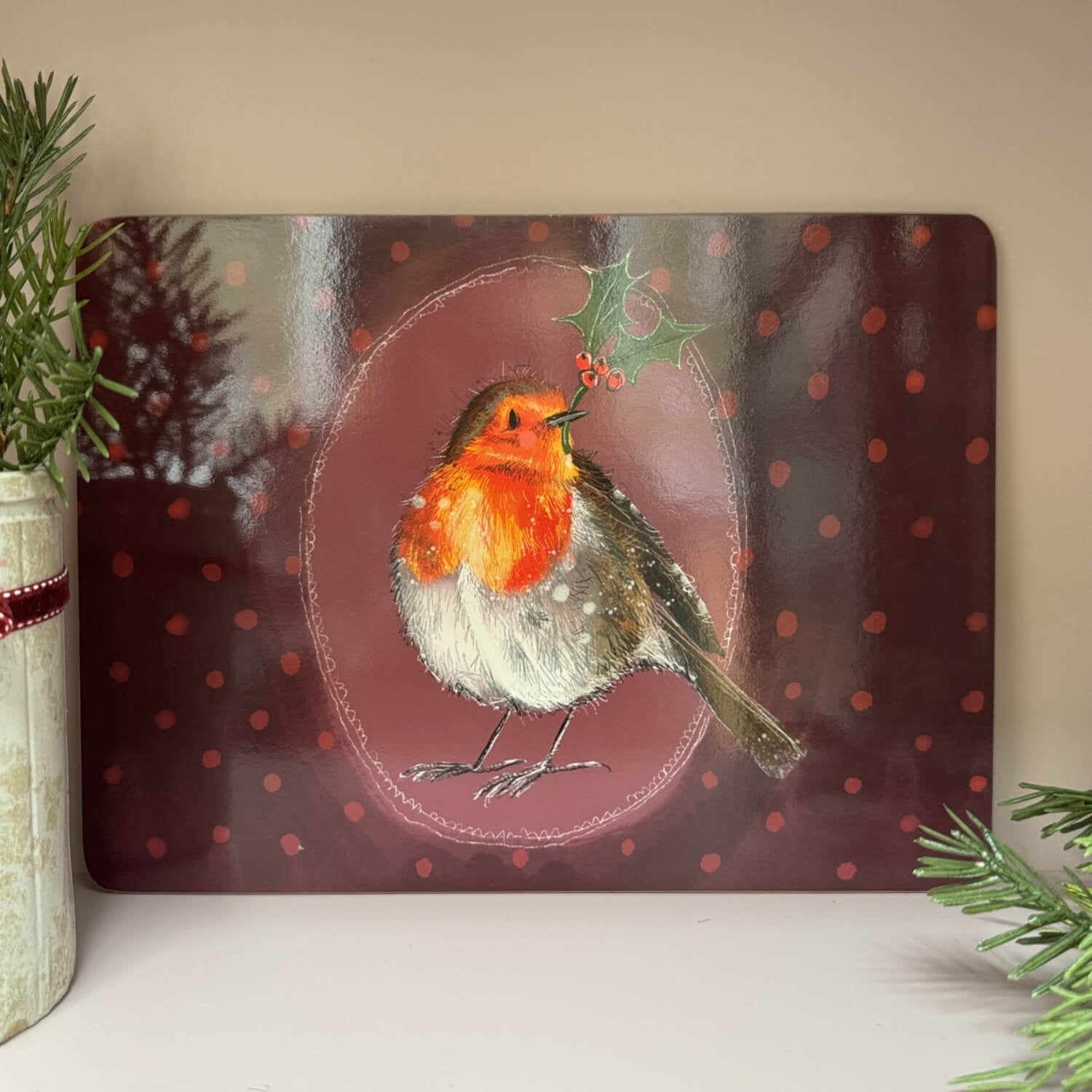 Buy Alex Clark | Christmas Placemat - Robin & Holly – Potters Cookshop