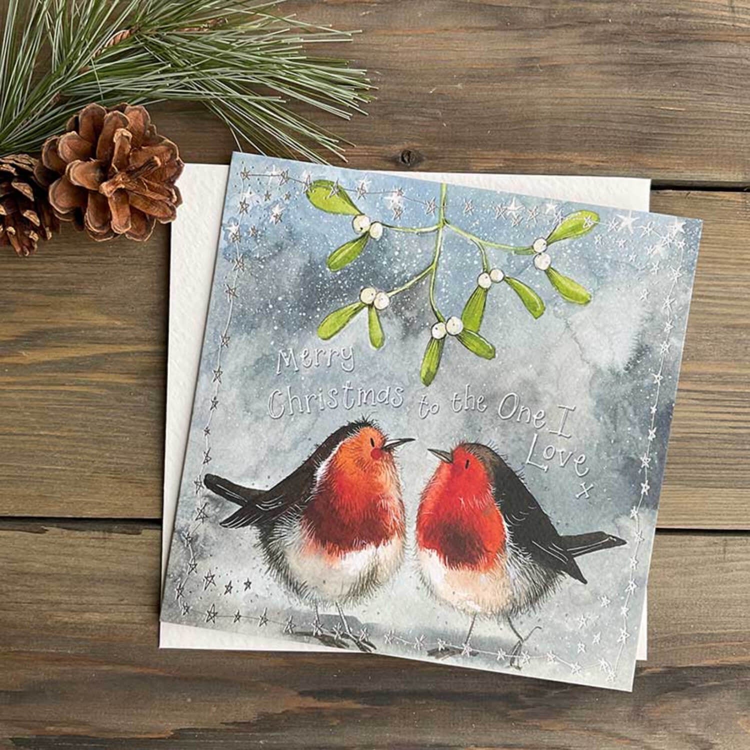 Buy Alex Clark | Christmas Card - To The One I Love - Robin – Potters ...