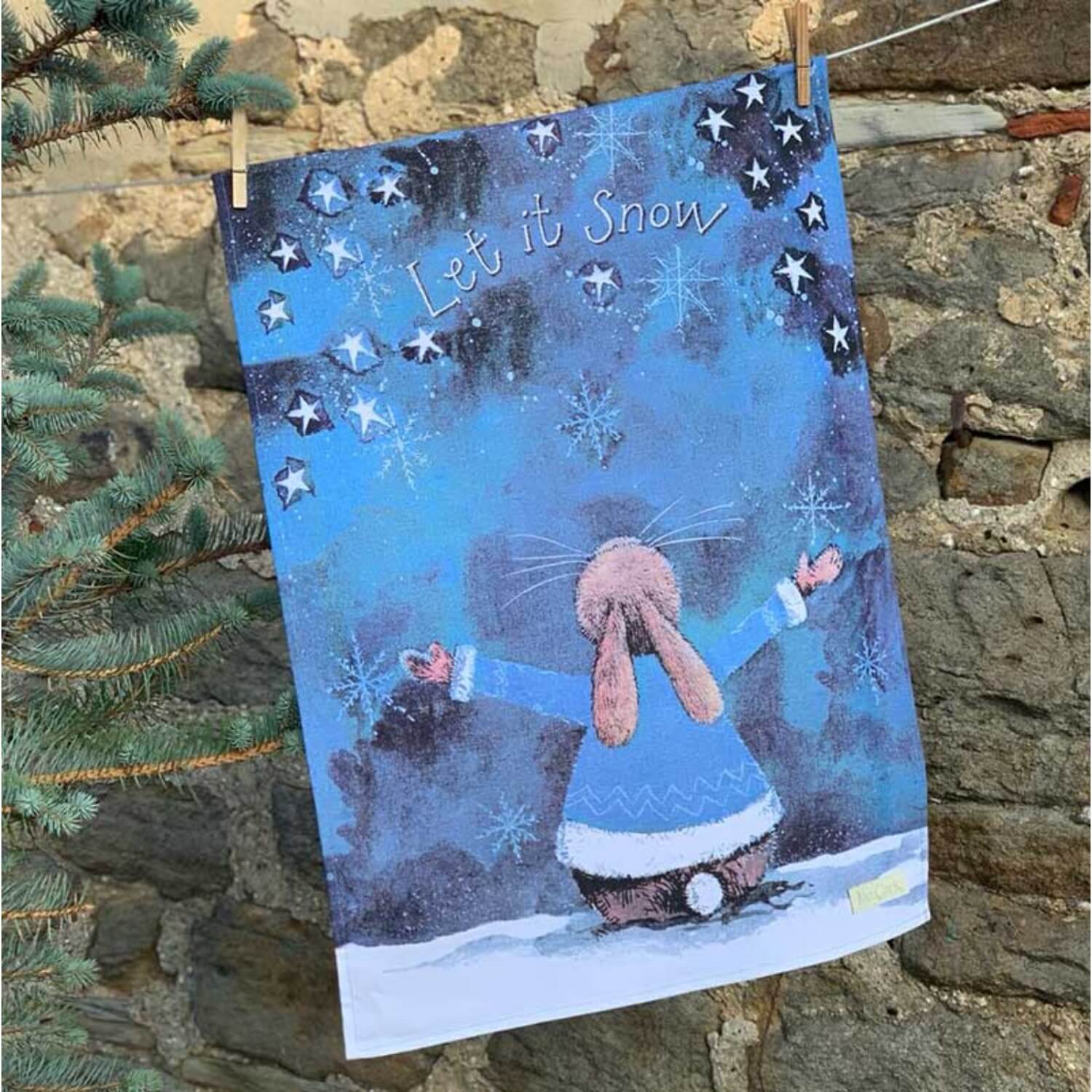 Buy Alex Clark | Christmas 100% Cotton Tea Towel - Let It Snow ...