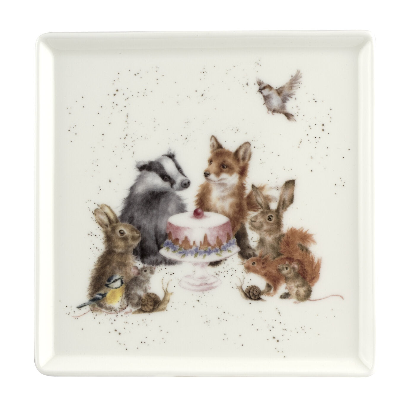 Buy Royal Worcester | Wrendale Square Plate - Woodland Party – Potters ...