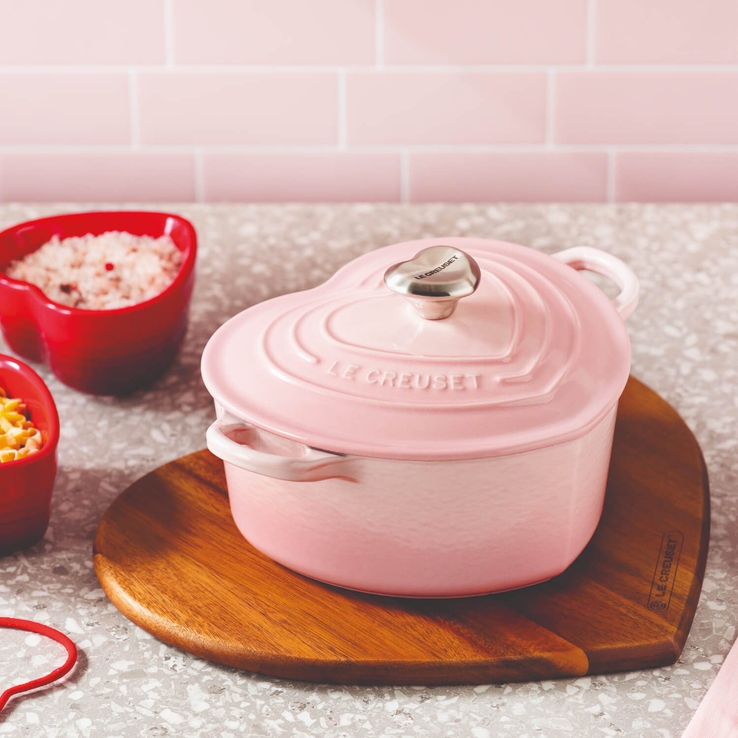 Buy Le Creuset | Signature Cast Iron 1.9 Litre Heart Casserole - Shell ...