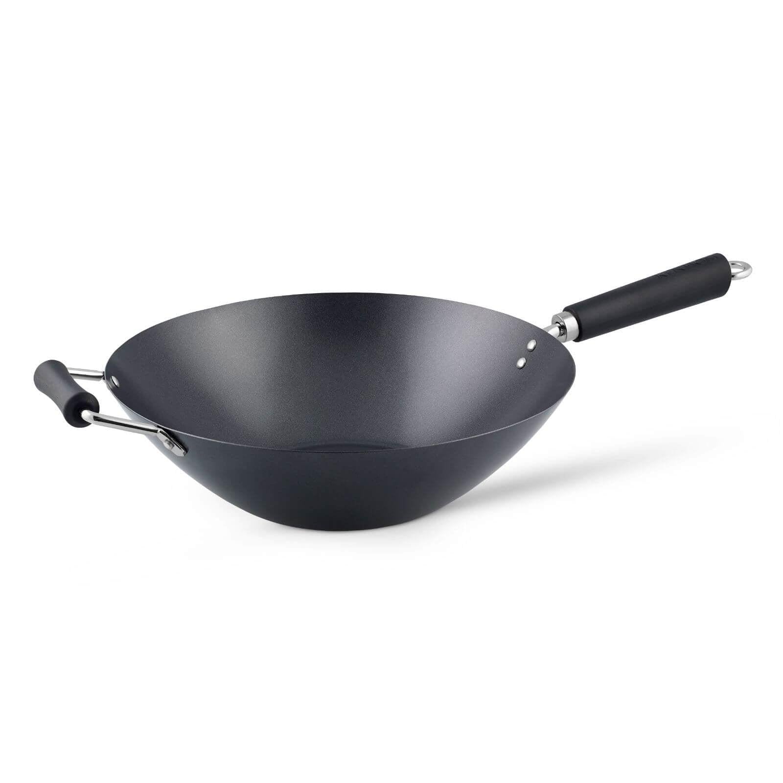 Buy Ken Hom | Excellence Non-Stick Carbon Steel Wok - 35cm – Potters ...
