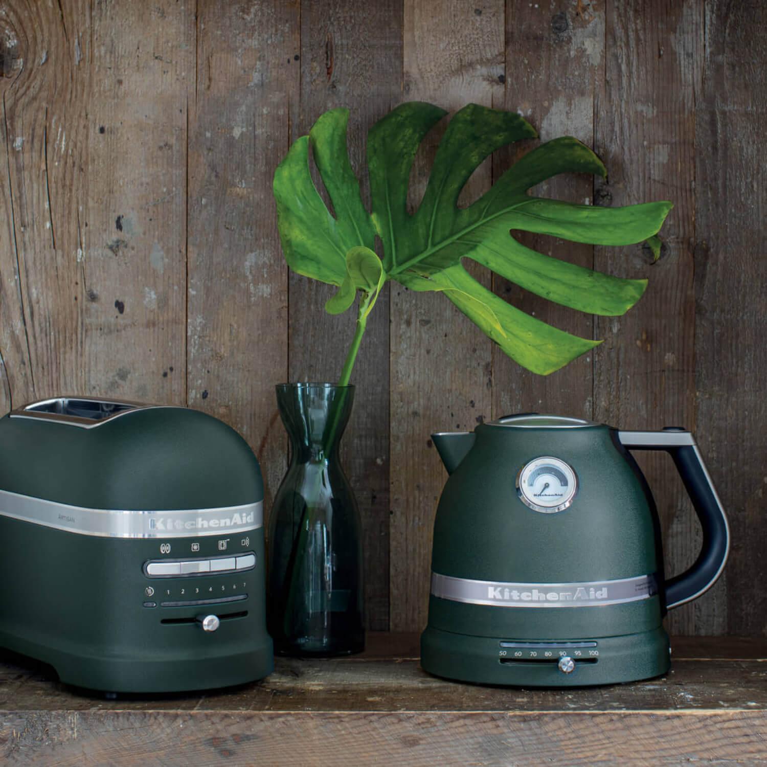 Buy KitchenAid | 5KMT2204BPP Artisan Toaster - Pebble Palm – Potters ...