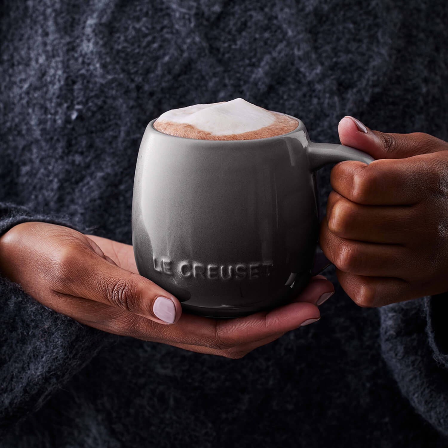 Buy Le Creuset | 320ml Stoneware Coupe Sphere Mug - Flint – Potters ...