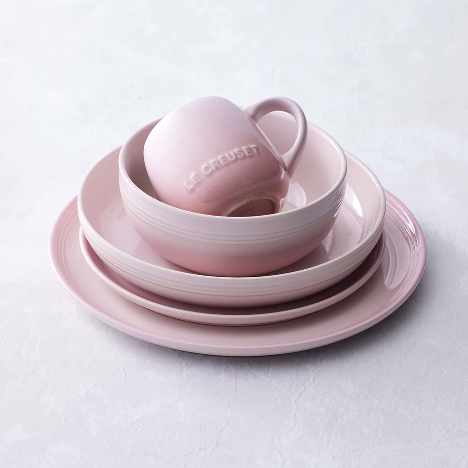 Buy Le Creuset | 16cm Stoneware Coupe Cereal Bowl - Shell Pink ...
