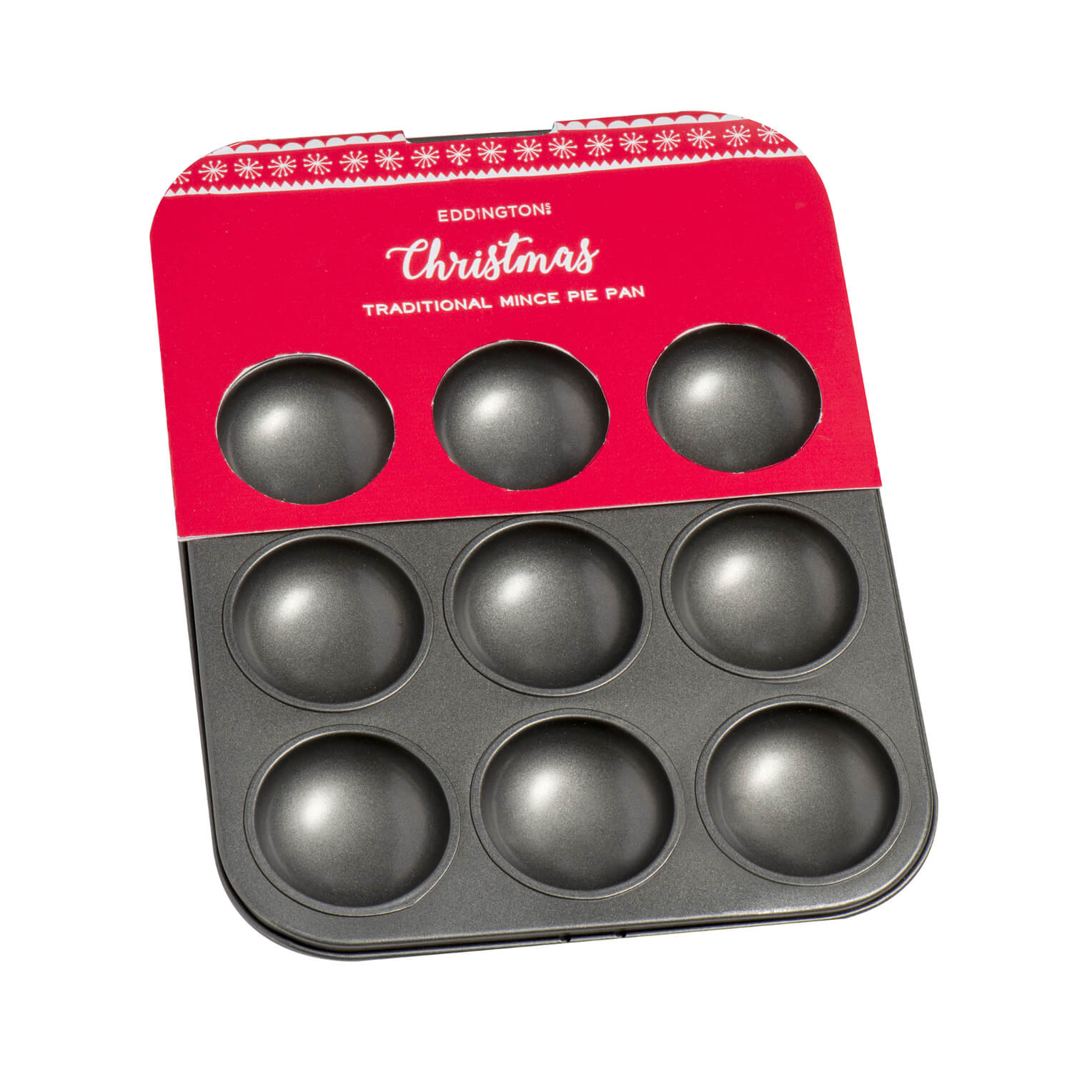 Buy Eddingtons | Christmas Traditional Non-Stick 12 Mince Pie Tin ...