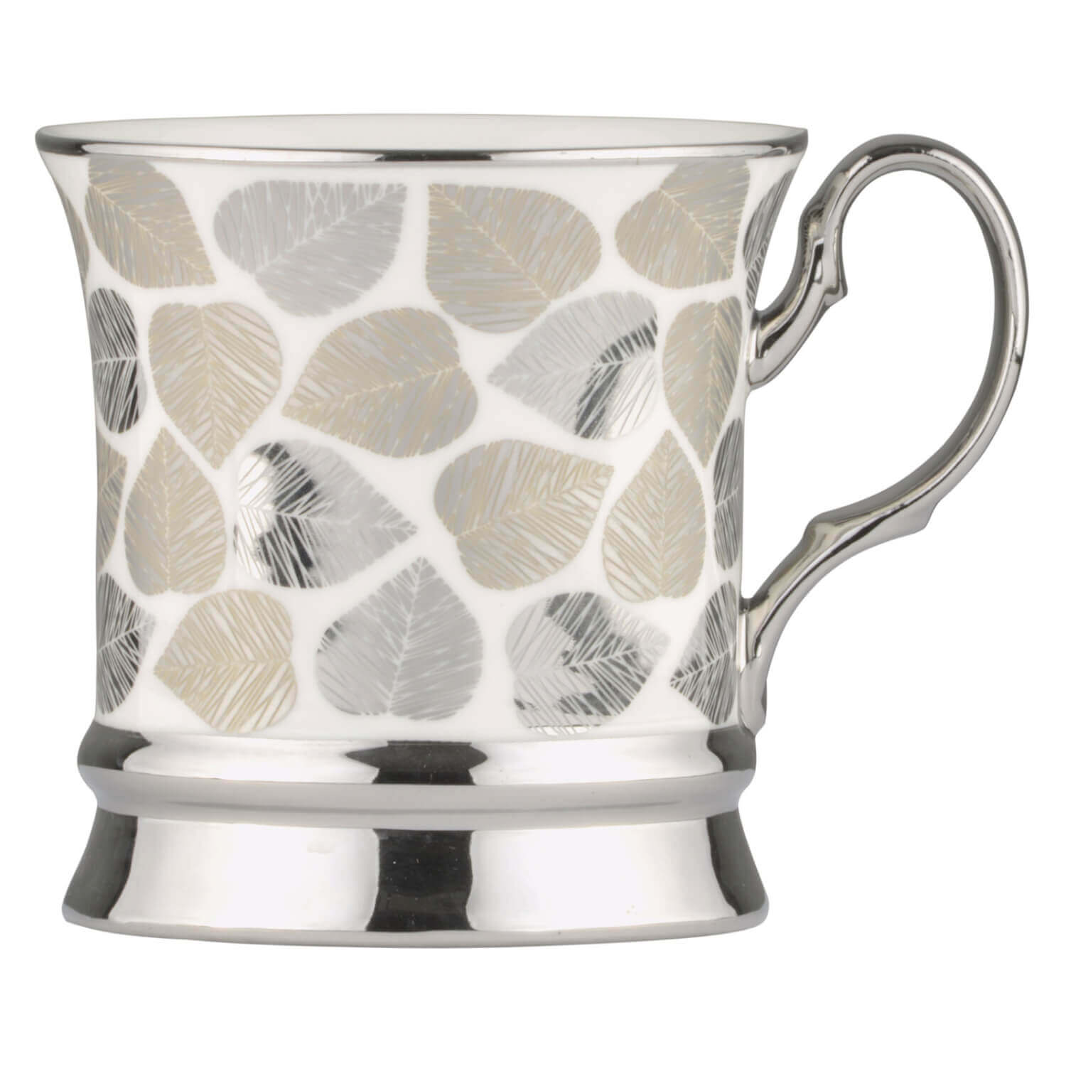 Buy Bia International | Porcelain Leaf 400ml Mug - Platinum – Potters ...